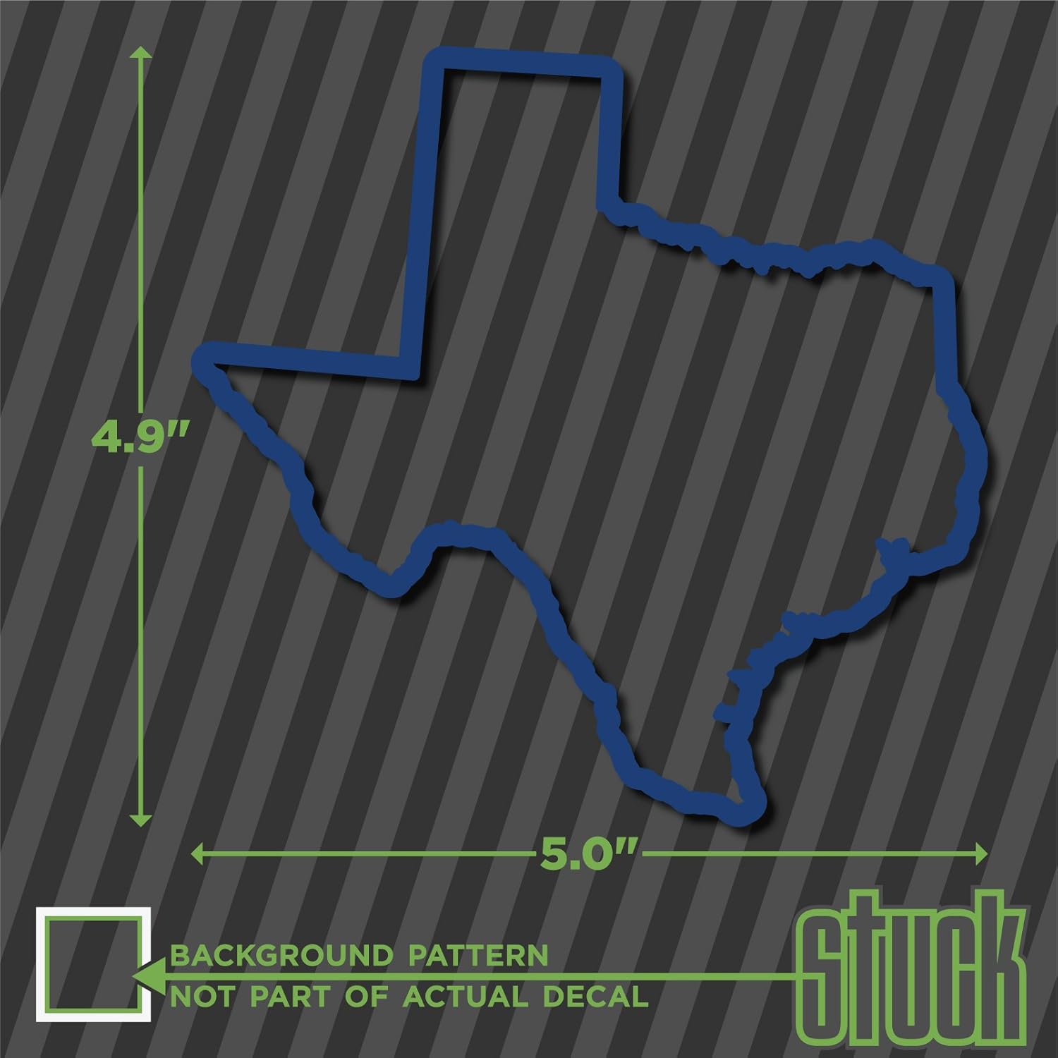 Amazon.com: Texas State Outline Track Map - 5" x 4.9" - vinyl decal ...