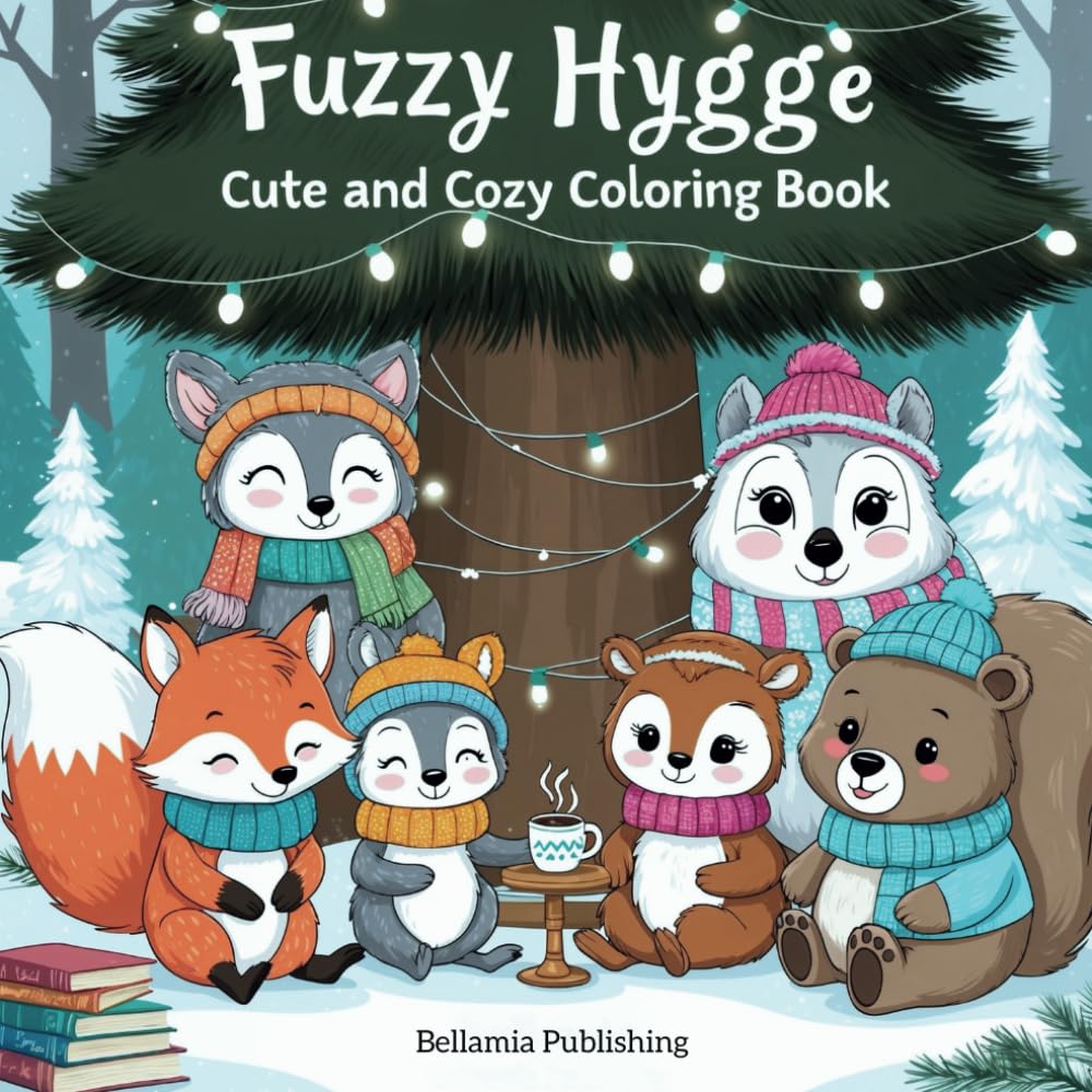 Amazon.com: Fuzzy Hygge Cute and Cozy Coloring Book: Enjoy Hours of ...