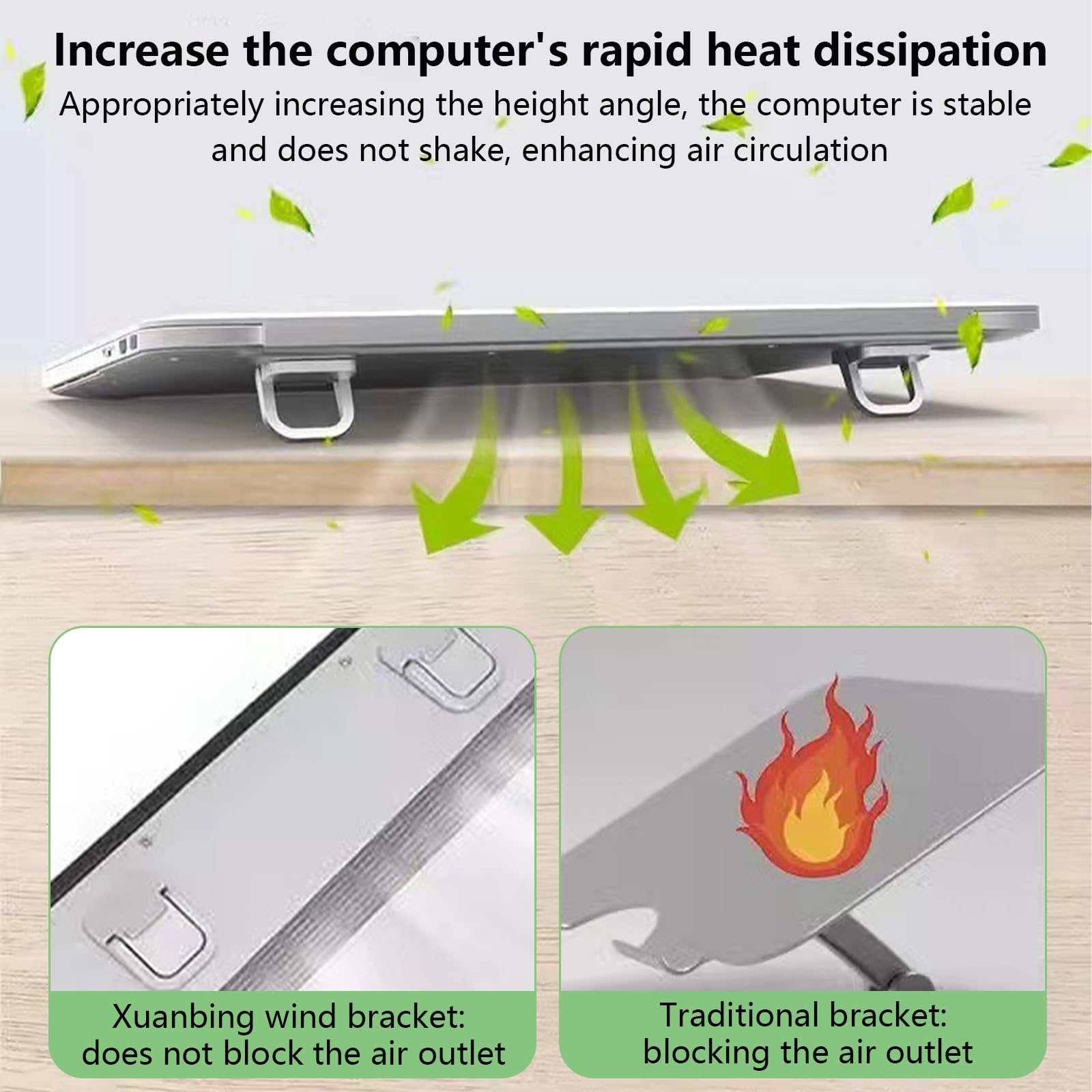 WPNCYK 2 Pairs Keyboard Riser, Computer Keyboard Stand, Laptop Feet ...