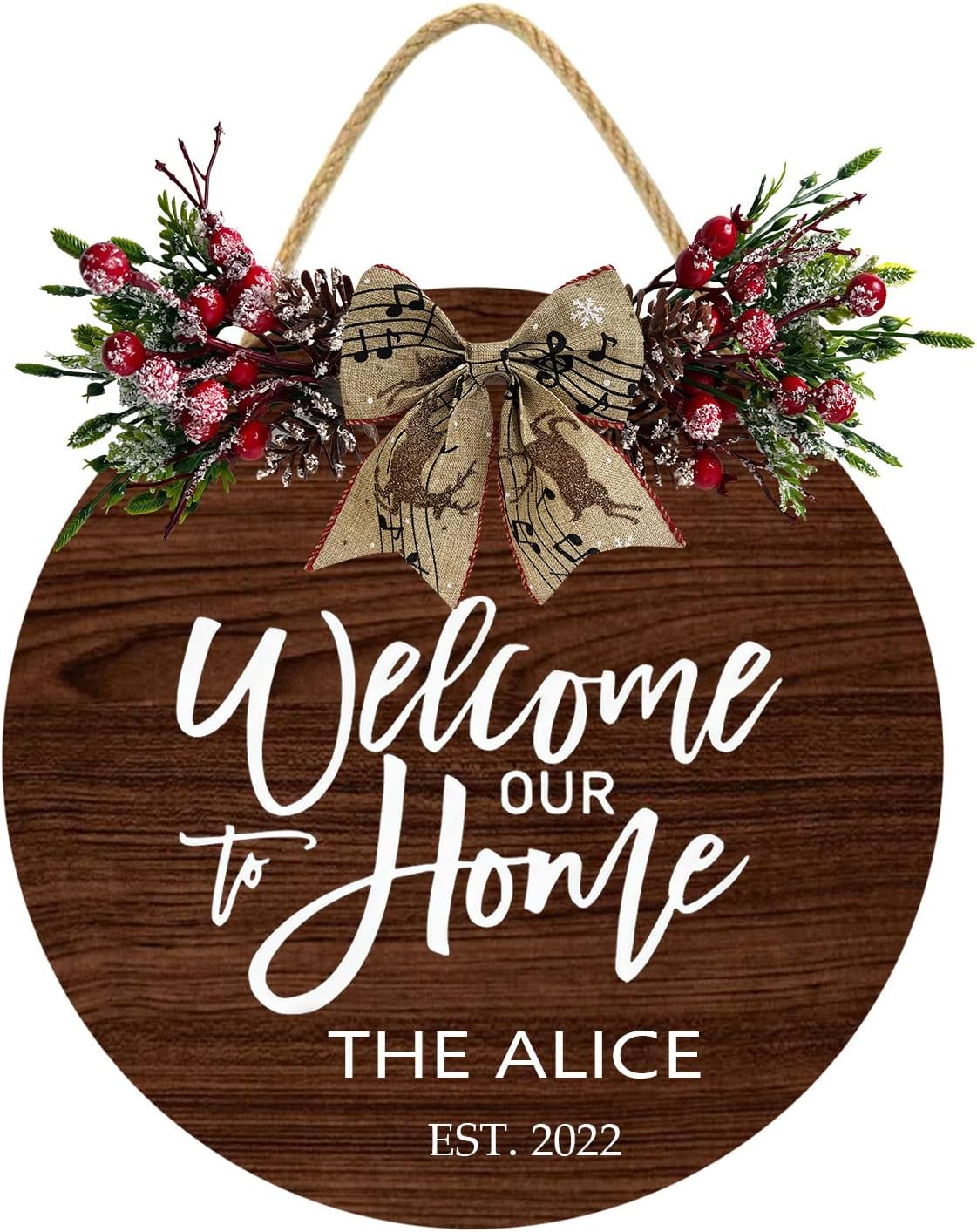 Amazon.com : Dacawin Personalized Custom Door Sign With Family Name ...