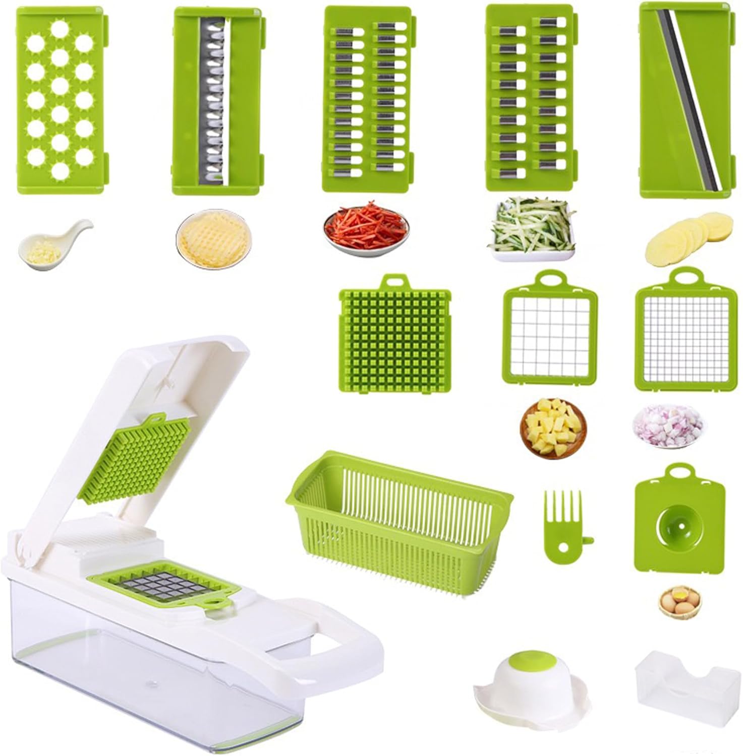 Amazon.com: Multi-Functional Vegetable Cutter and Grater – 10-in-1 Food ...