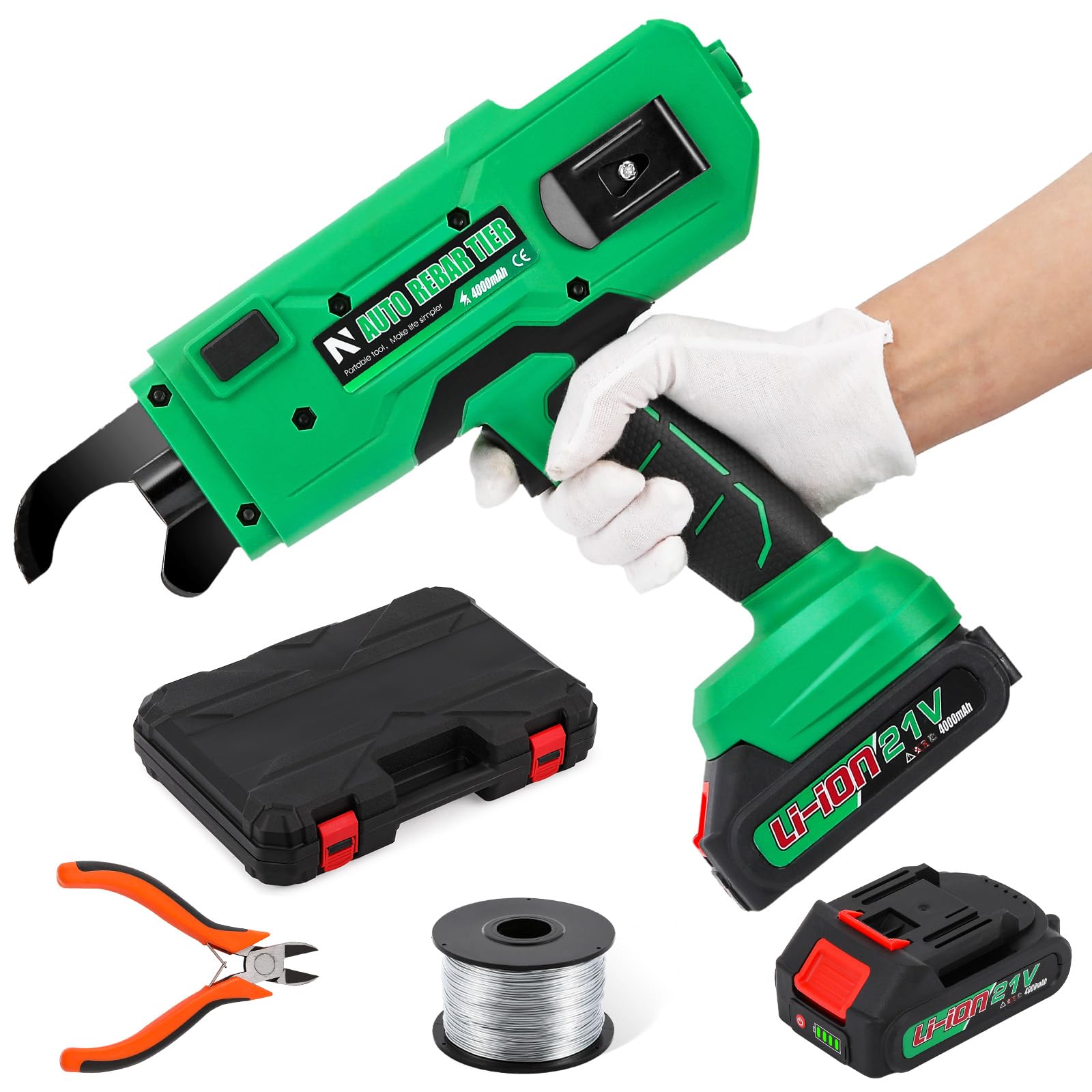 NEWTRY Automatic Rebar Tie Gun + 5pcs Wire Coils - Amazon.com
