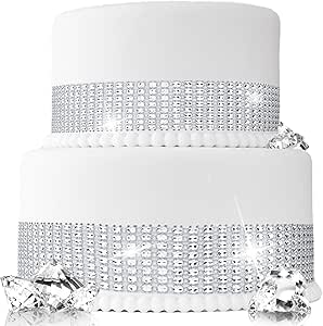 Amazon.com: 21-Piece Diamonds Cake Topper Set 20 Rhinestones with 2.2 ...