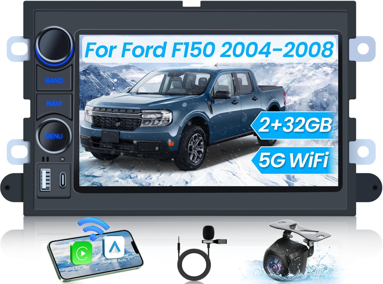 Amazon.com: 4Core+64G ROM 5G WiFi Upgrade Car Radio for Ford F150 F250 ...