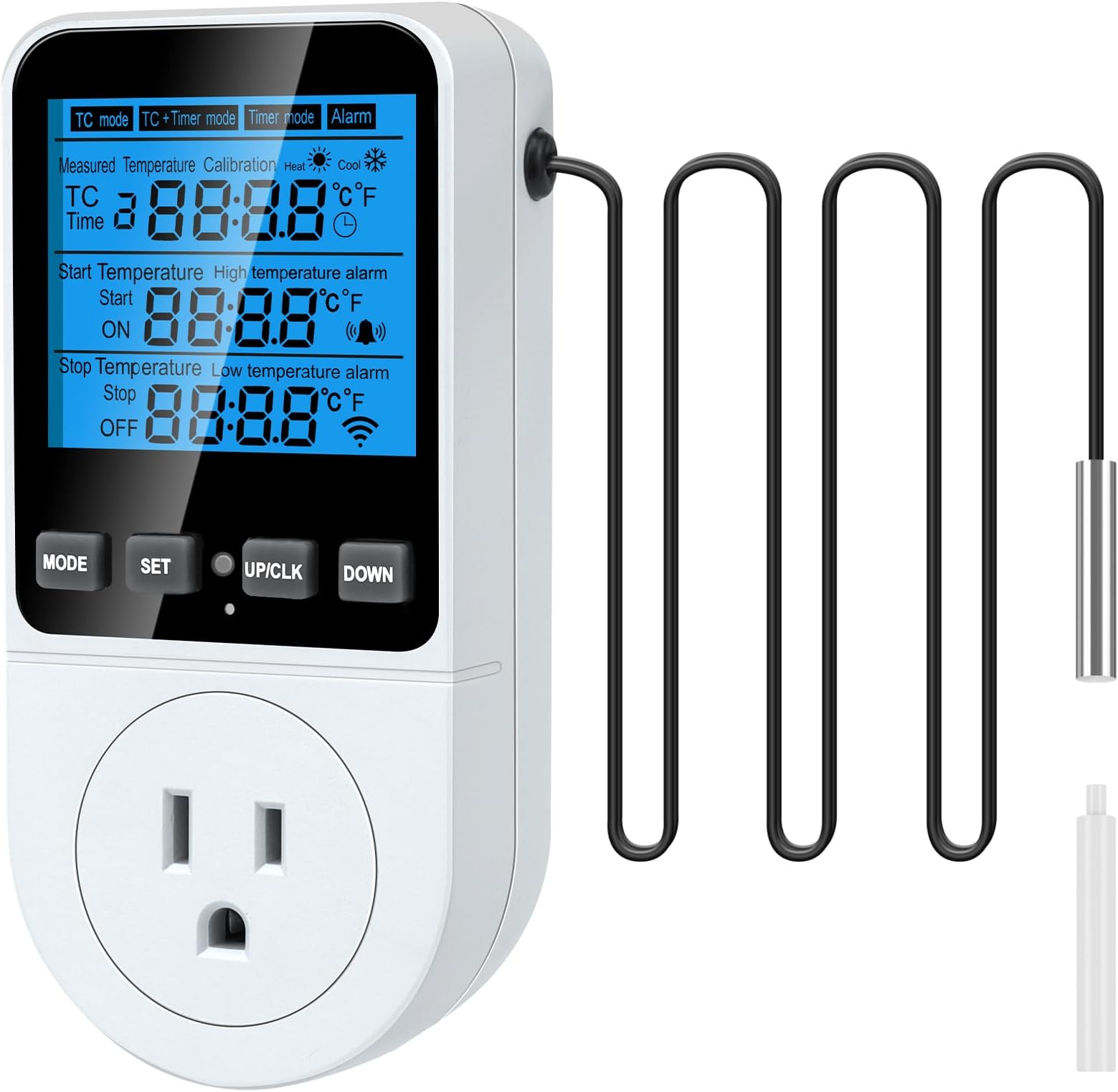 Amazon.com: 15 Amp Plug in Digital Temperature Controller Outlet by ...