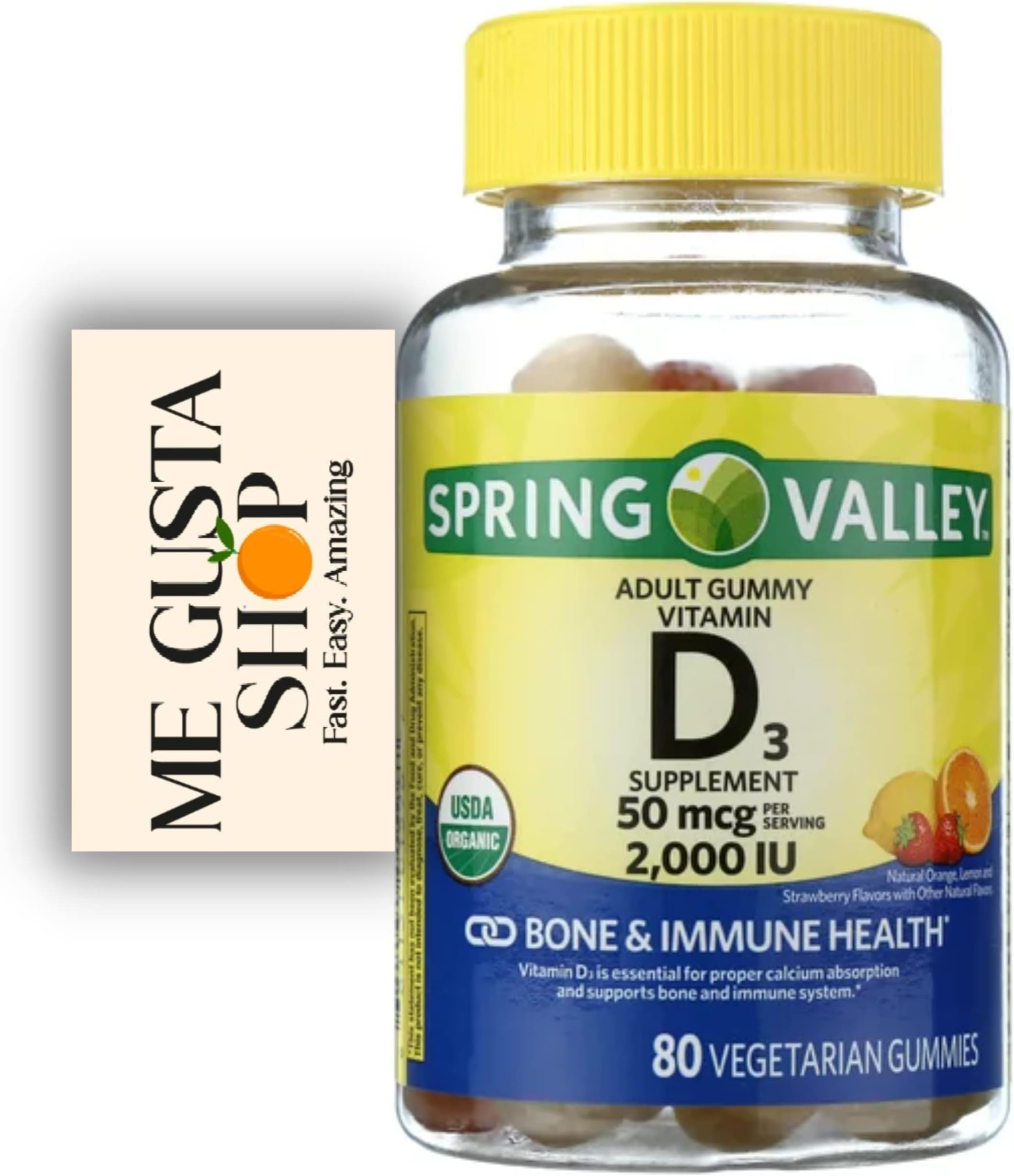 Amazon.com: Immune System Vitamin D3 Spring Valley Gummy, 2000 IU for ...