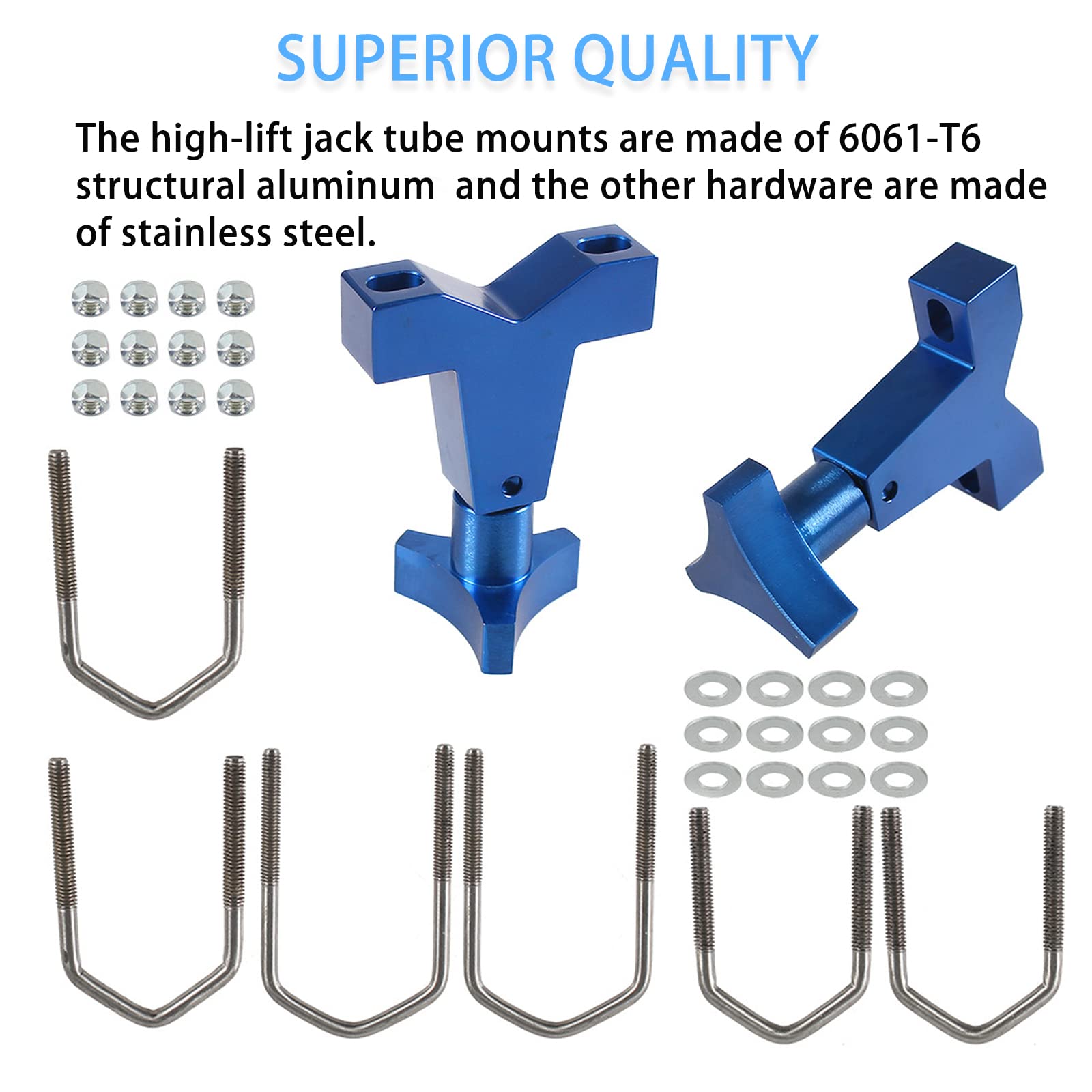 Snapklik.com : YESHMA High-Lift Jack Tube Mount 1-2.5" (Round/Square ...