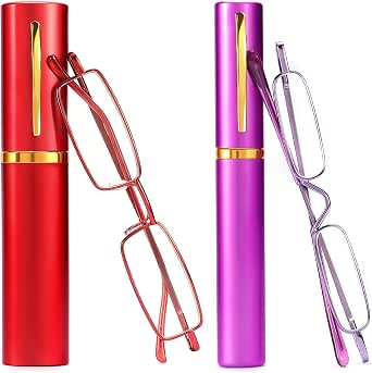 Amazon.com: touk Small Pocket Reading Glasses Blue Light Blocking, Slim ...