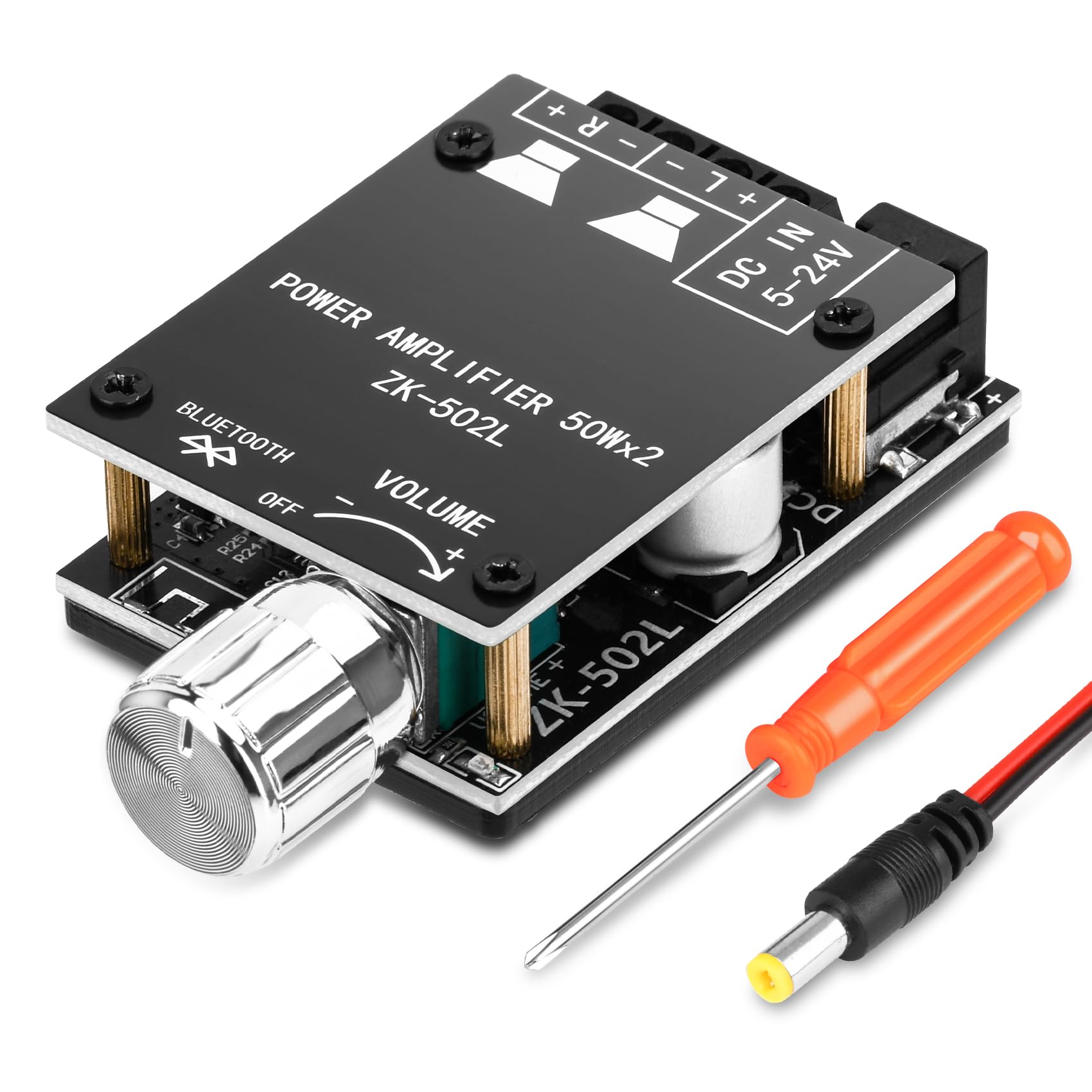 Amazon.com: Daakro ZK-502L Bluetooth Amplifier Board,50W+50W 2.0 ...
