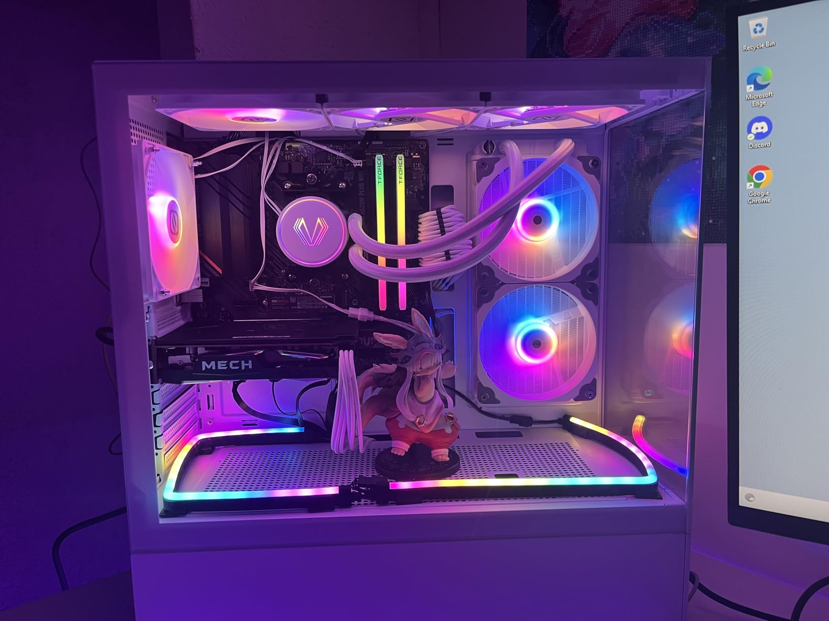 $16/mo - Finance KEDIERS White PC CASE ATX 5 PWM ARGB Fans Pre ...