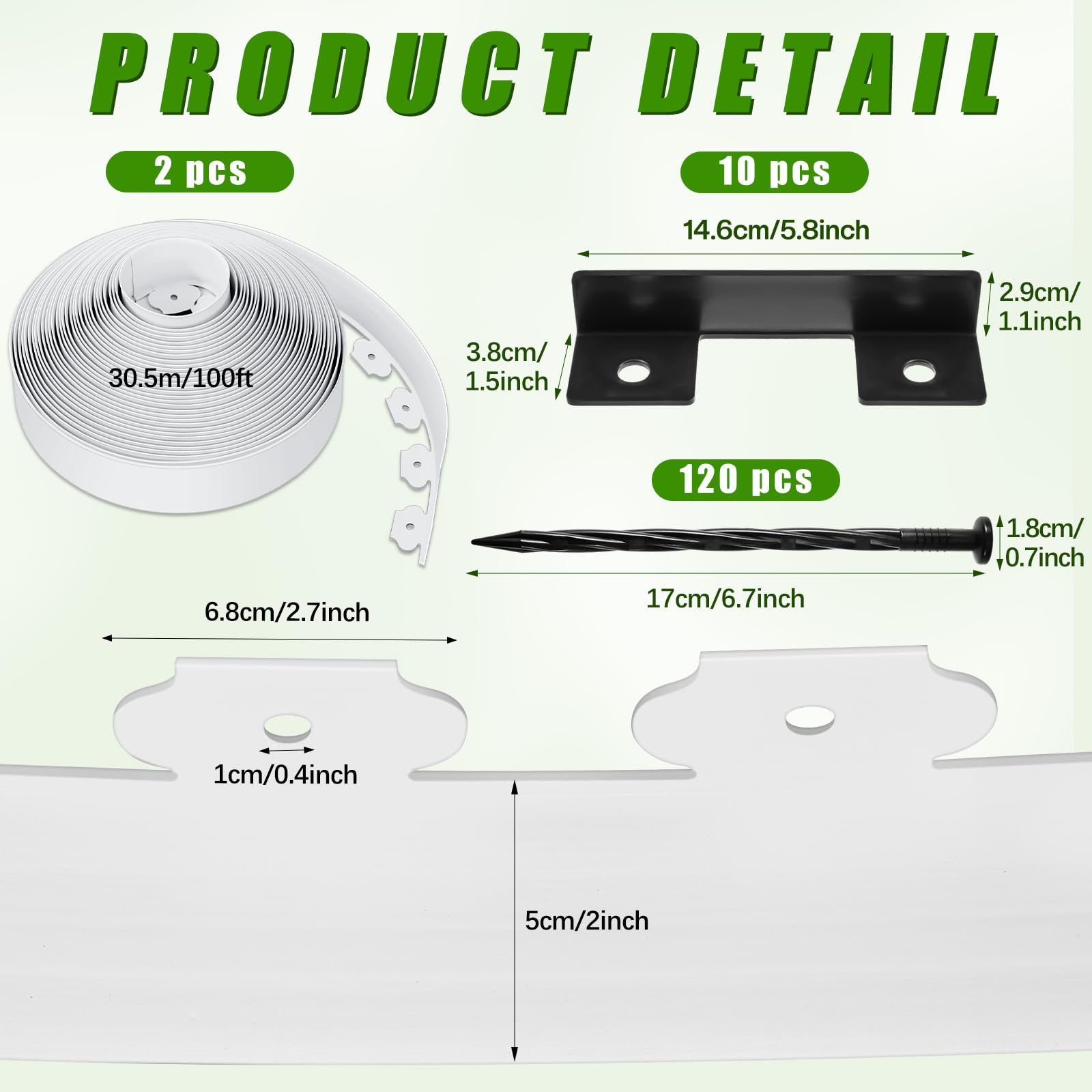 Snapklik.com : Sasylvia 2 X 200 Landscape Edging Kit Edging Border Coil ...