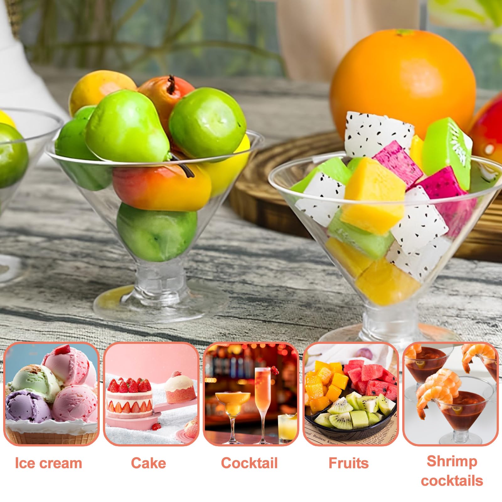Disposable Martini Glasses Yinkin Plastic Artini Glasses 5 Oz ...