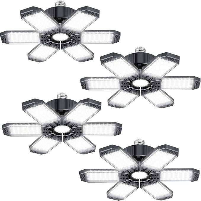 XINGHUANLIT Garage Lighting 4 Pack - 200W 20000LM 6500K LED Garage ...