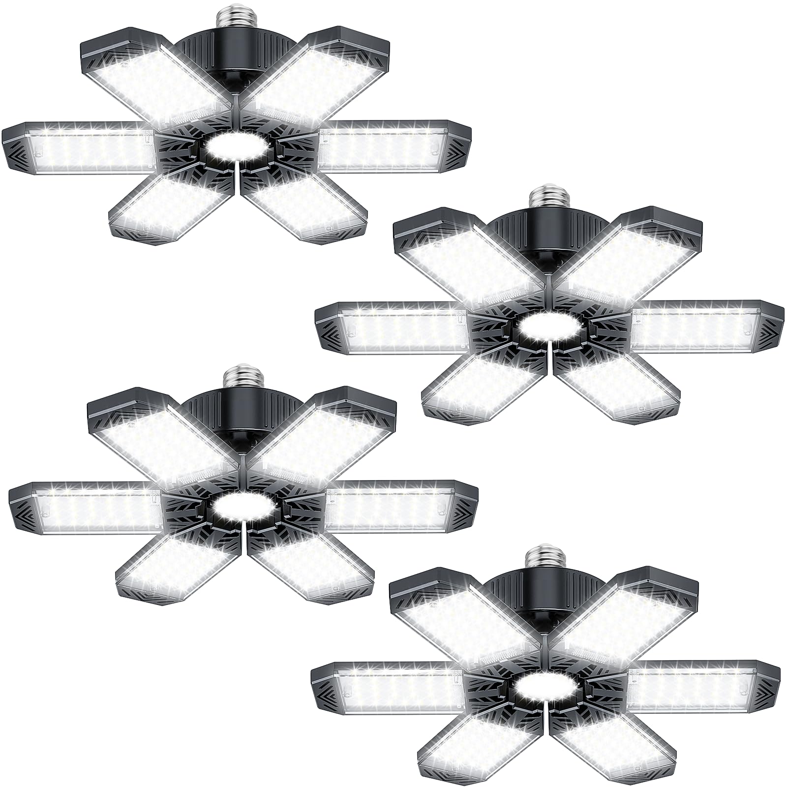 XINGHUANLIT Garage Lighting LED 4 Pack - 200W 20000LM 6500K LED Garage ...