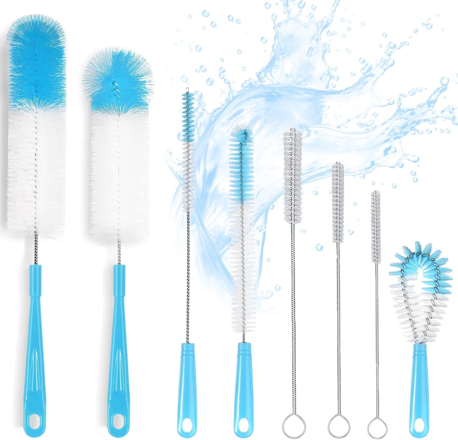 Cepillo para Biberones 8 Piezas, Cepillo para Limpiar Popotes, Cepillo ...