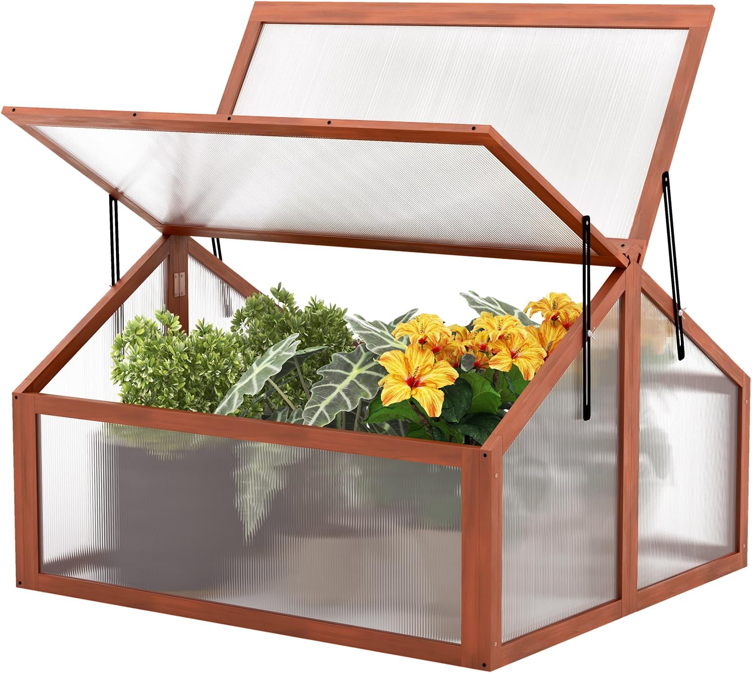 Amazon.com: Esschert Design GT32 Hardwood Small Greenhouse : Everything ...