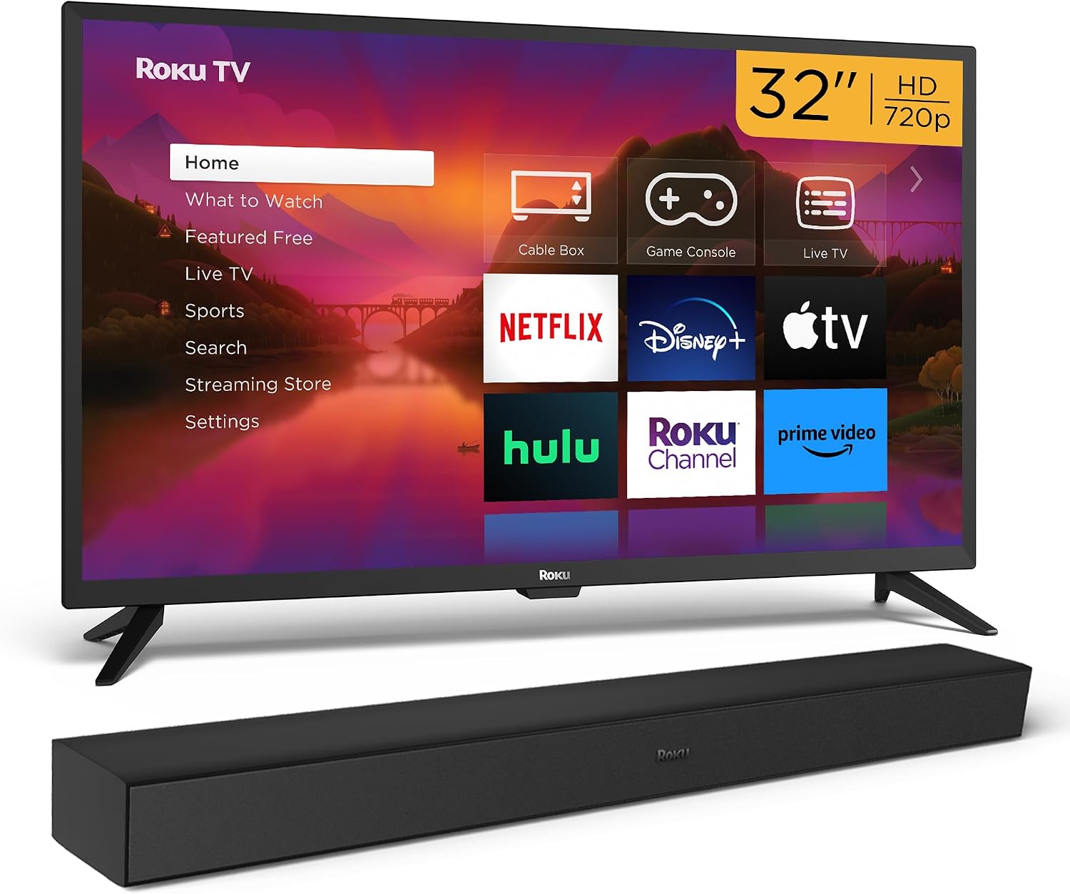 Amazon.com: Roku 32" Select Series Smart TV & Wireless Soundbar Bundle ...