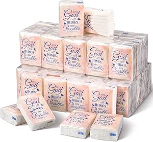 Amazon.com: Karenhi Christian Small Tissue Packs Bible Verse Travel ...