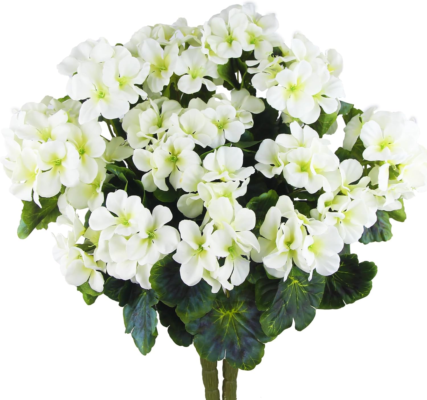 Amazon.com: FAICOIA 2 Pcs Artificial Geraniums for Outdoor Silk ...