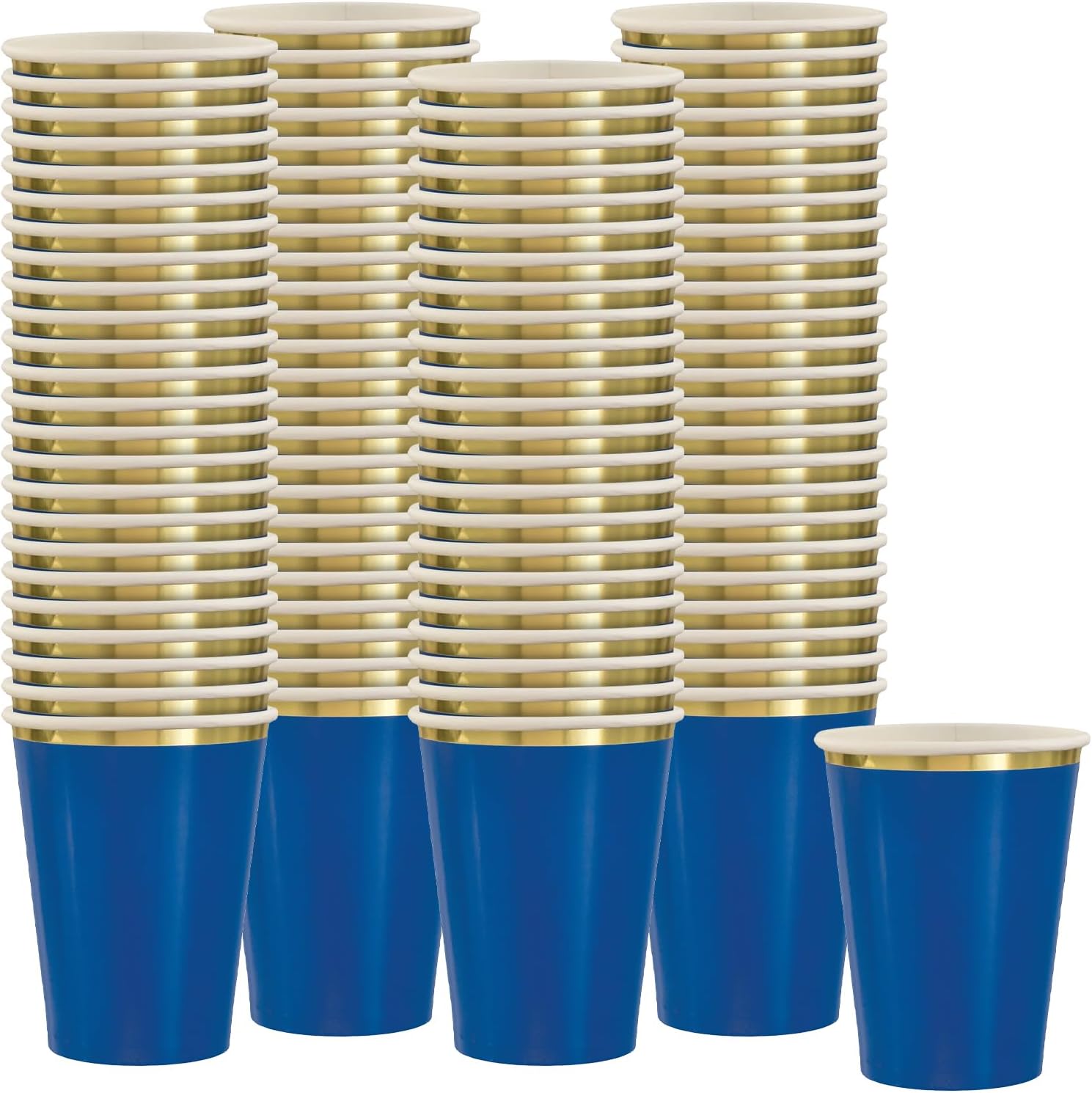 Amazon.com: Amscan Premium Bright Royal Blue Paper Cups With Hot Stamp ...
