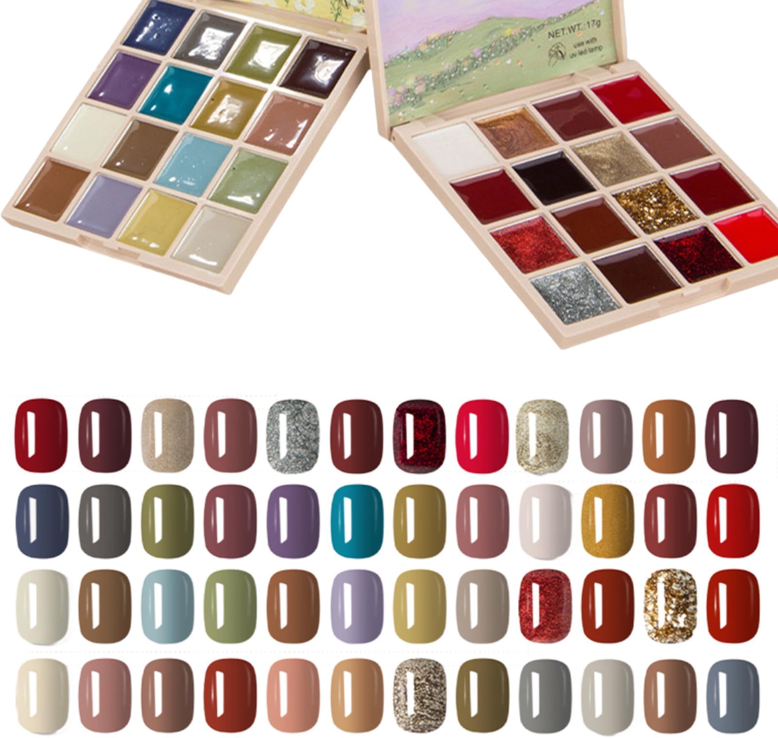 Amazon.com : CurvLife Solid Gel Nail Polish - Neon Pastel Cream Colors ...