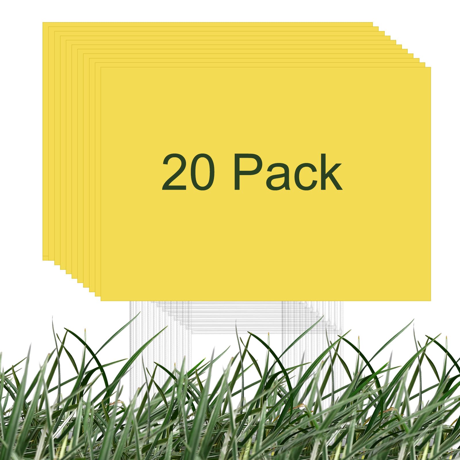 Blank Yellow Yard Signs