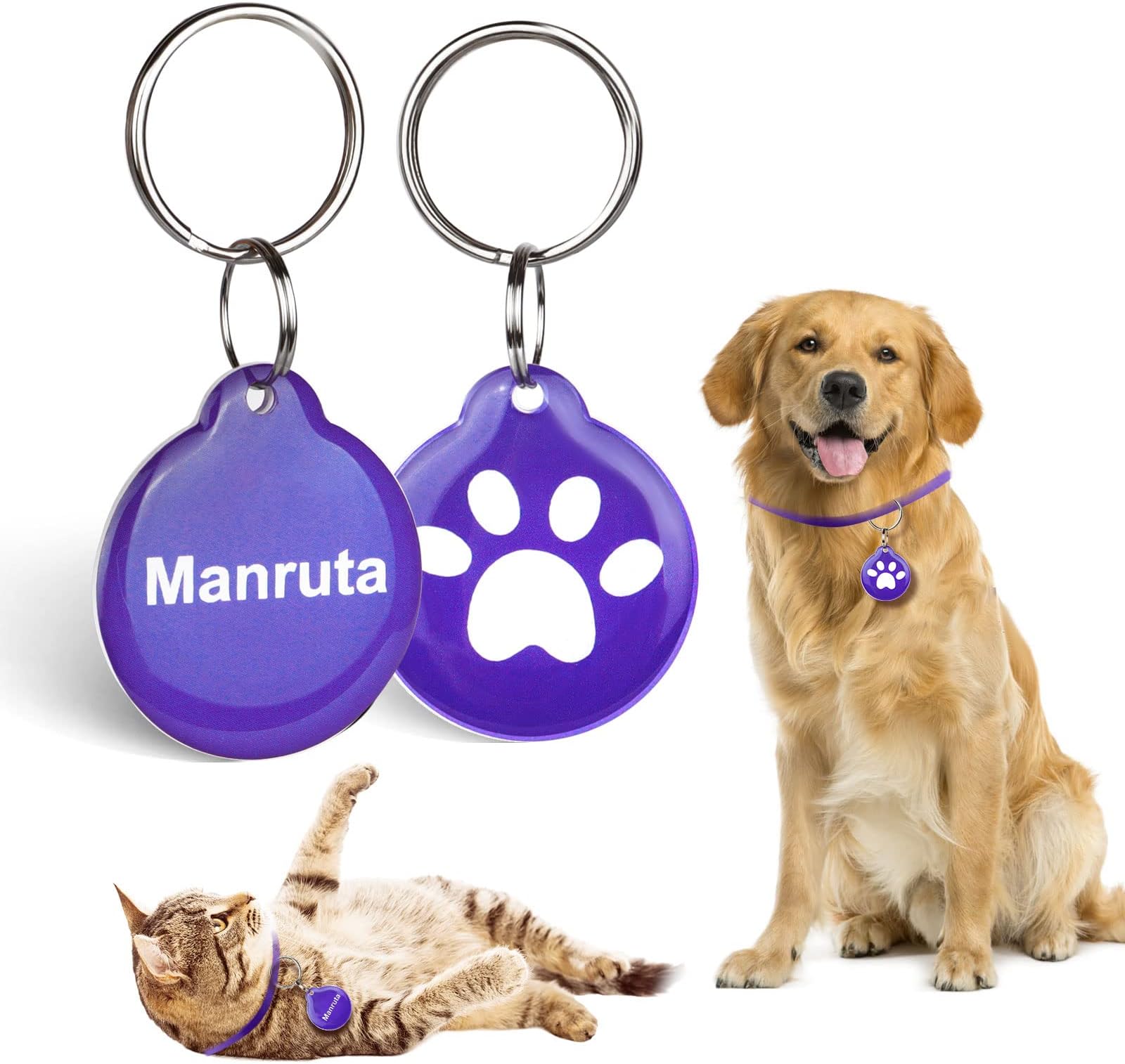 Amazon.com: Manruta RFID Microchip Replacement Collar Tag 2 Pack for ...