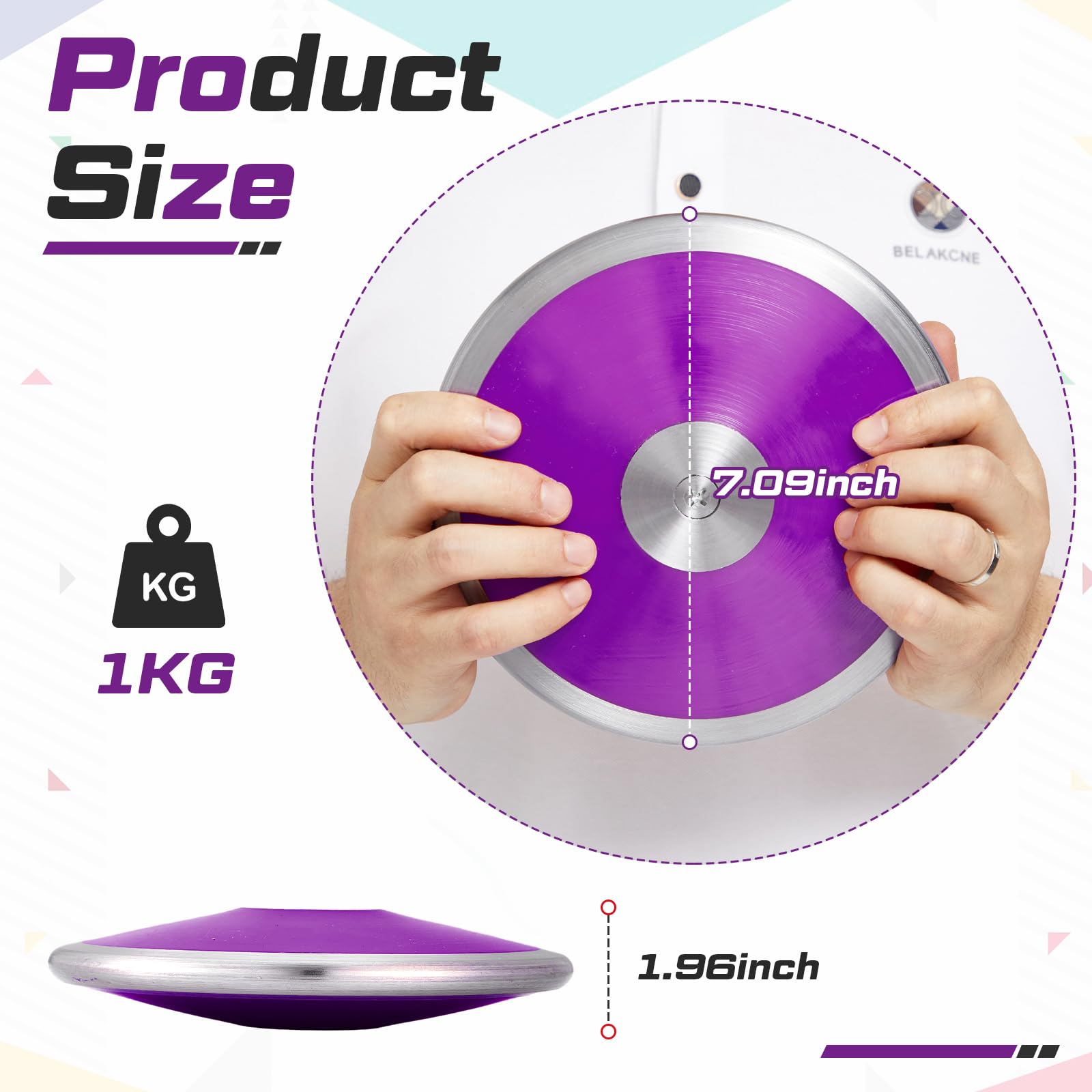 Snapklik.com : Wettarn 2pcs 1 Kg Discus, Man Women Discus Track And ...
