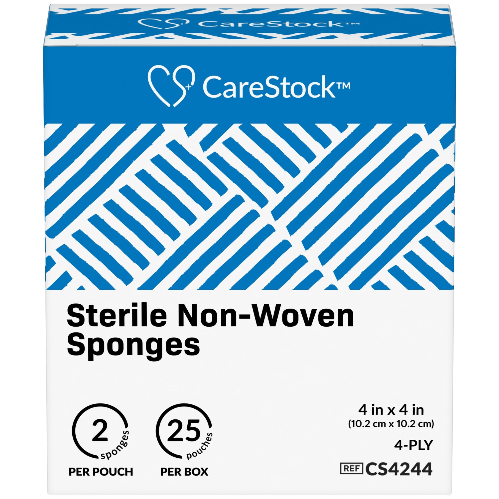 Amazon.com: CareStock Gauze Sponge 4x4 [50 Count] Sterile Gauze Pads, 4 ...