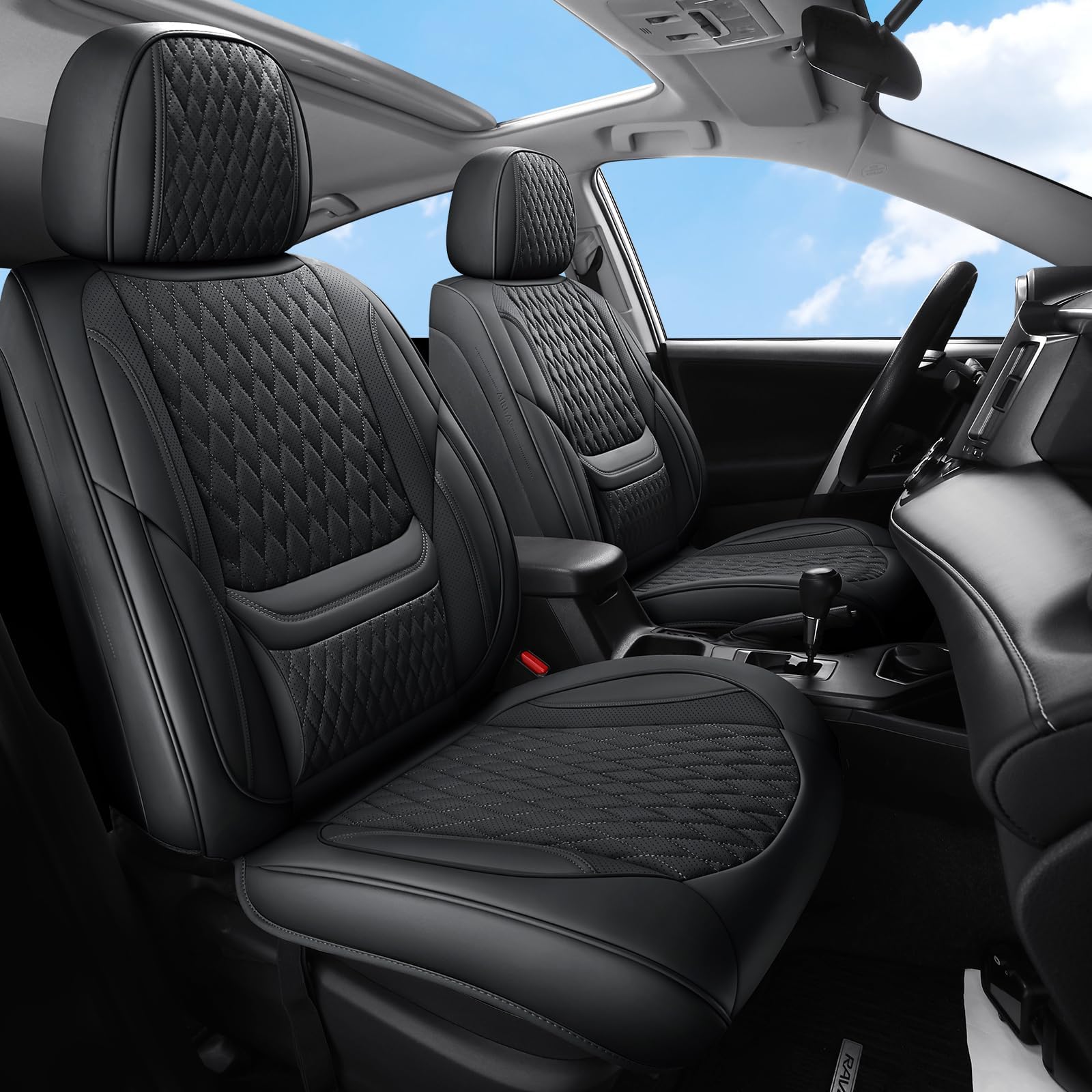 Amazon.com: Leather Car Seat Covers,Car Seat Covers Full Set,Automotive ...