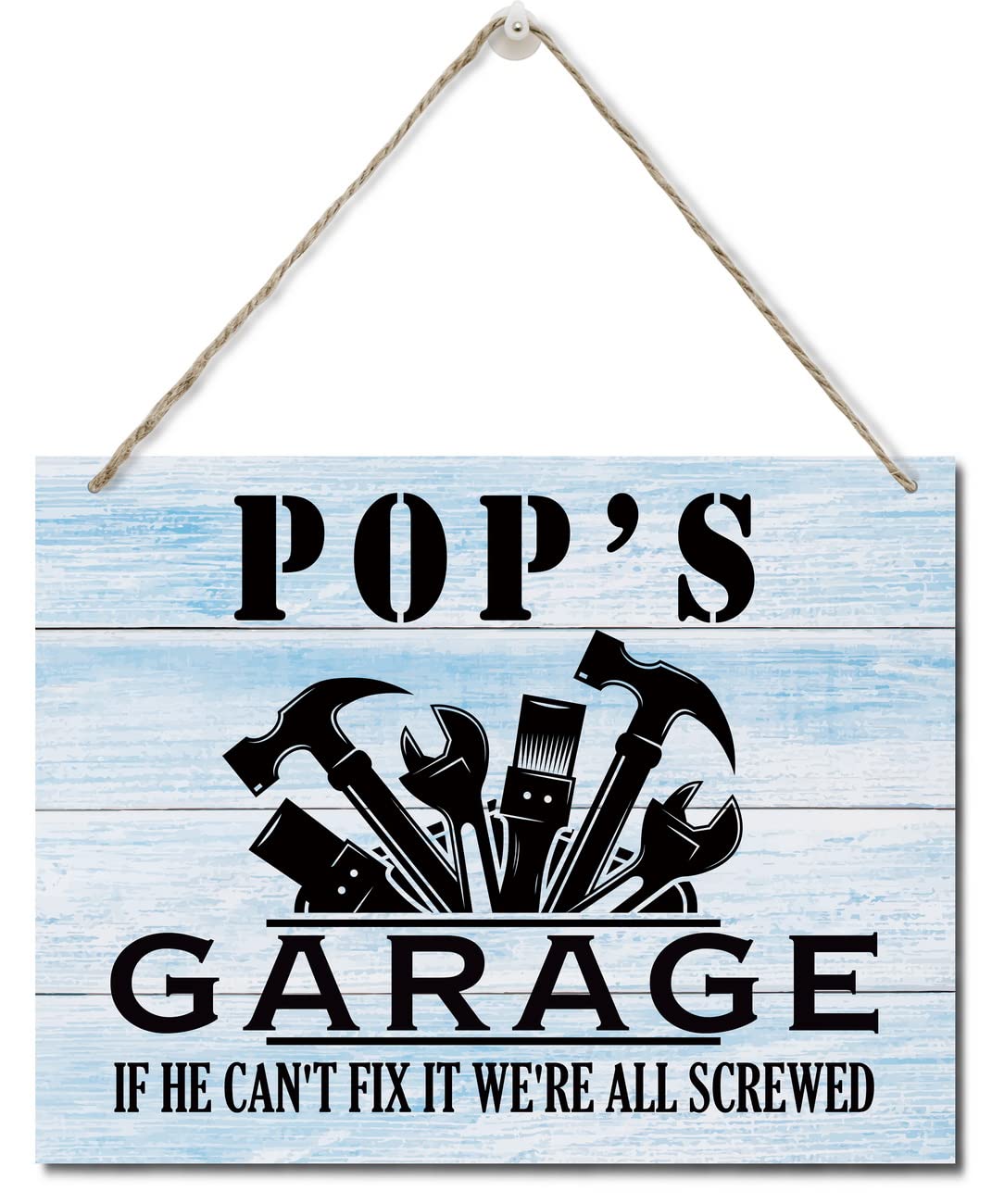 Amazon.com: Rustic "Pop's Garage If He Can't Fix It We're All Screwed ...