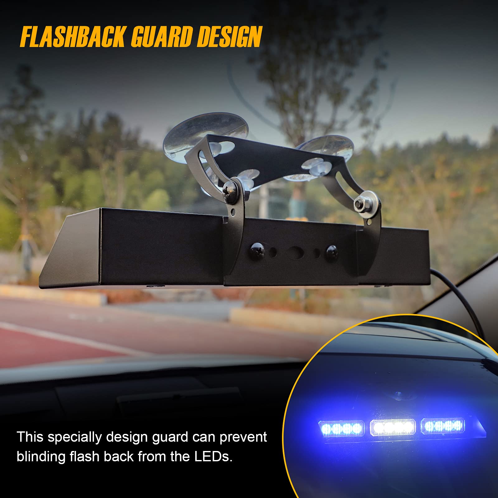 Snapklik.com : XRIDONSEN Emergency Dash Strobe Lights Bar Traffic ...