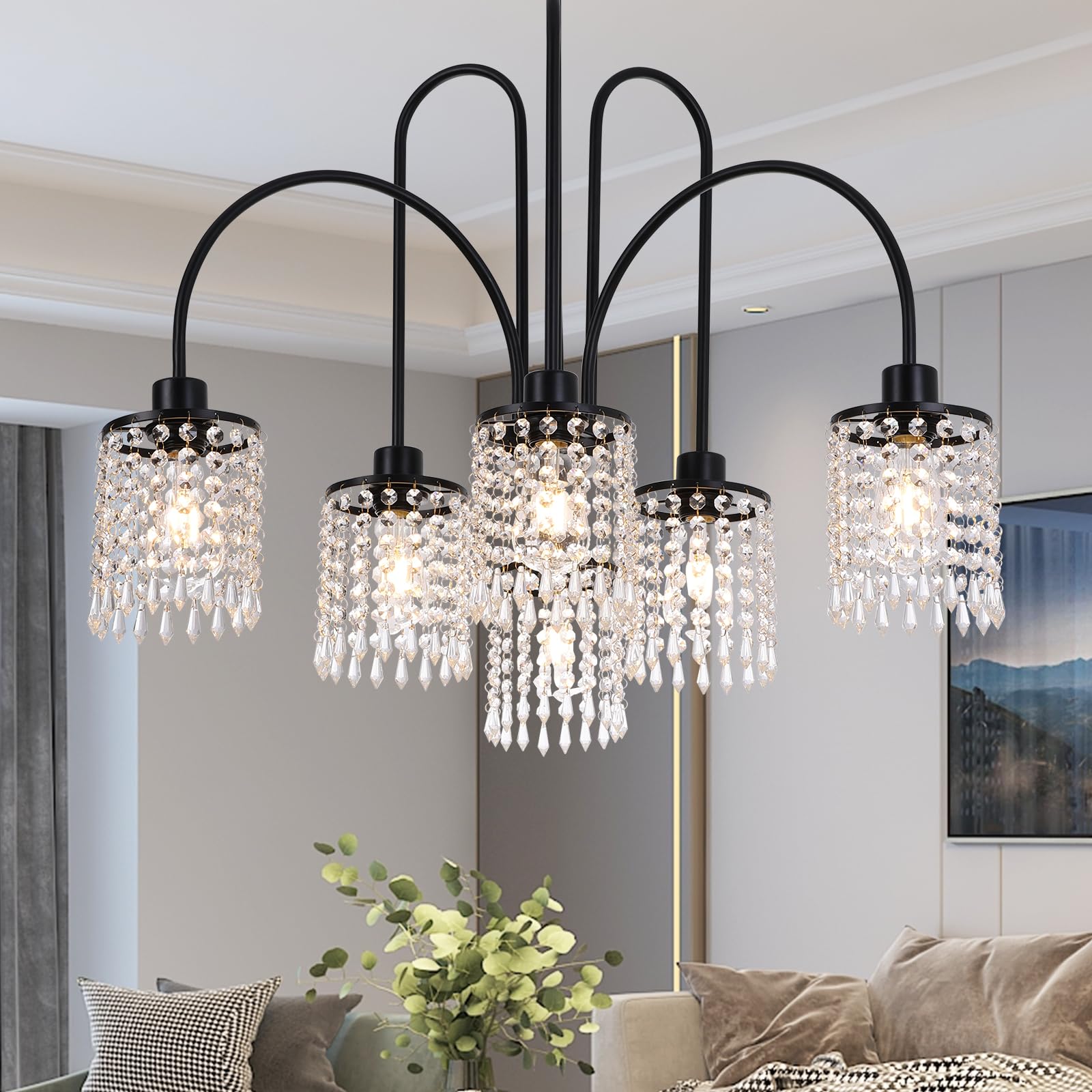 Modern Metal Chandeliers Modern Rock Crystal Chandelier With Bespoke