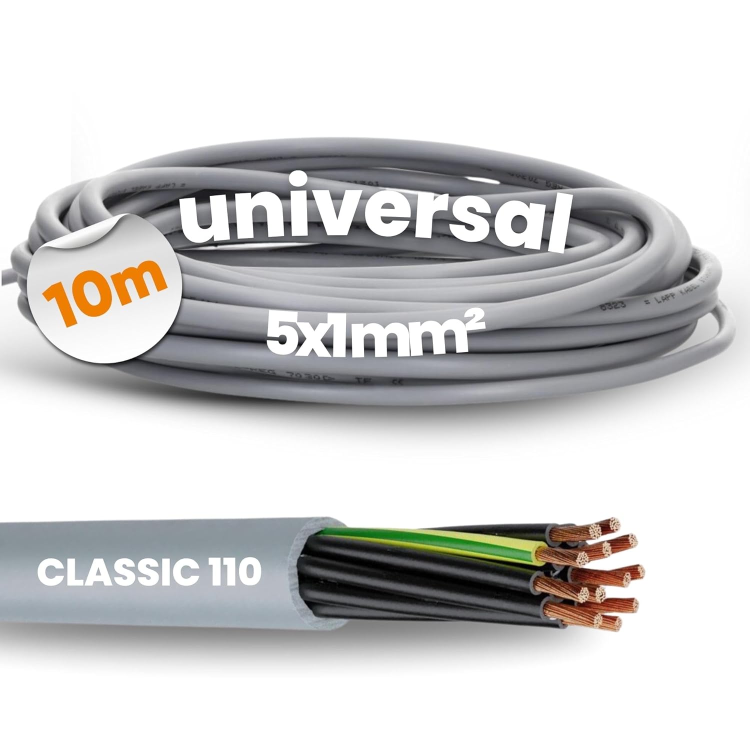 Lapp 1119205 Ölflex Classic 110 Câble de commande en PVC 5 x 1 mm² avec ...