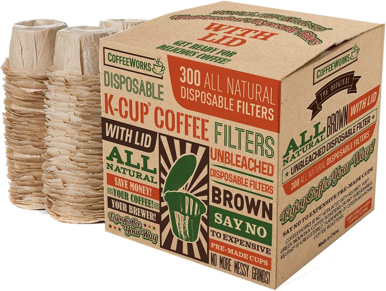 Amazon.com: Disposable Natural Brown Unbleached Paper Coffee Filters ...