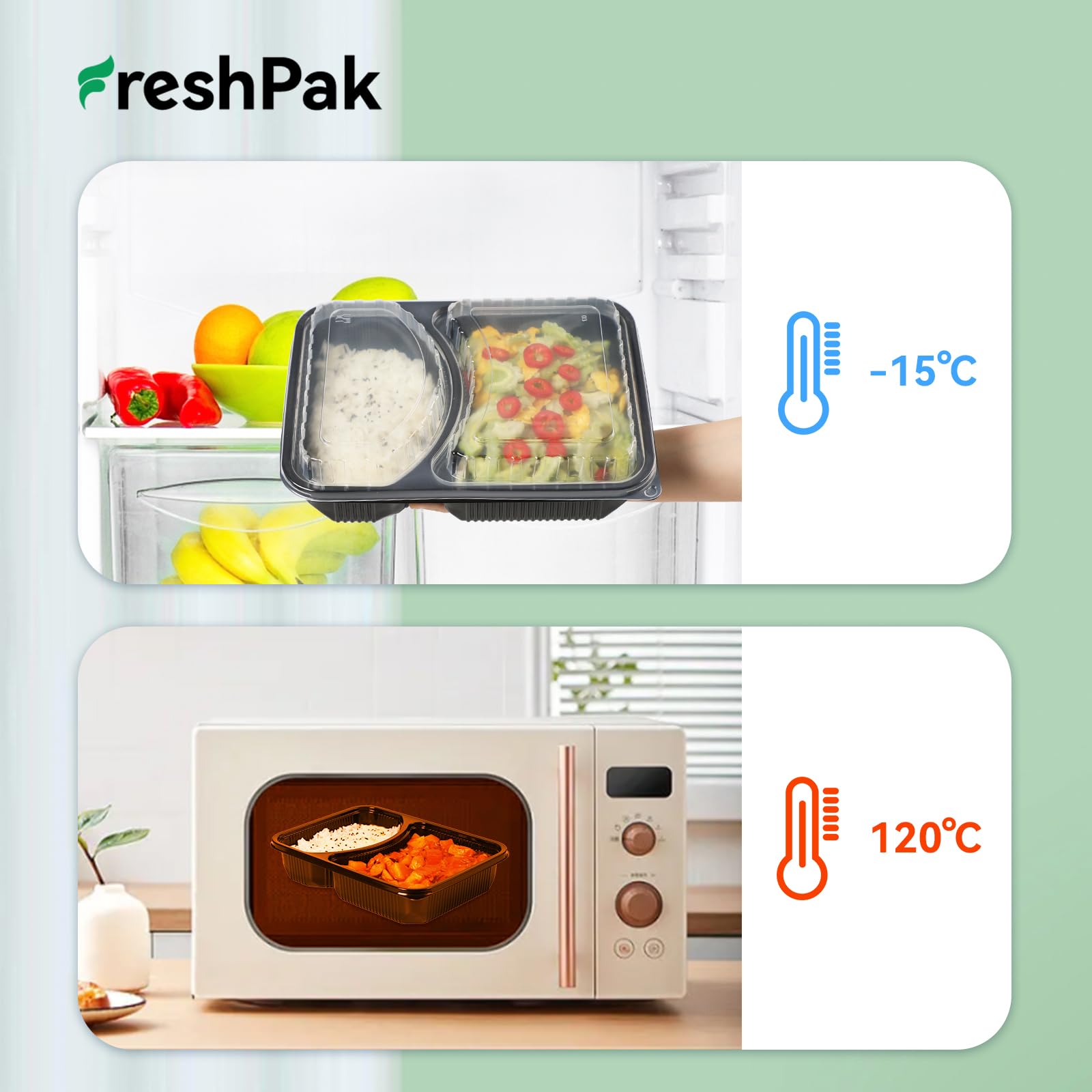 Snapklik.com : FRESHPAK Takeout Containers Reusable 40 Pack 40oz ...