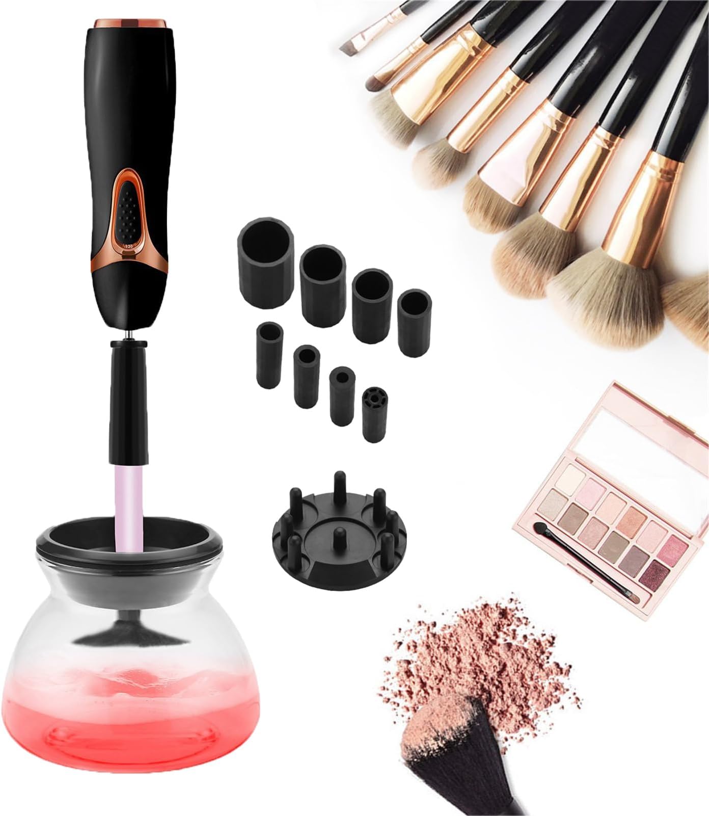 Amazon.com: Crmanedy Makeup Brush Cleaner Machine，Travel Portable ...