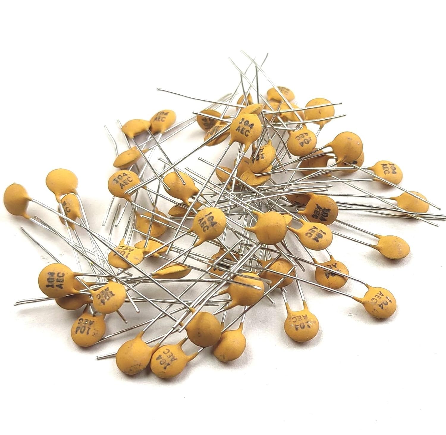 104 0.1 uF 50V Ceramic Disc Capacitors, Pack of 50 Pieces : Amazon.in: Electronics