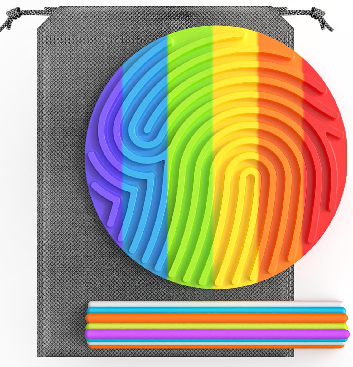 Sensory Fidget Toys for Kids Adults 6 PC Textured Soft Worry Stone Toy ...