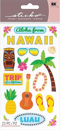 Amazon.com: Sticko 16164 Stickers, Hawaiian Dream : Arts, Crafts & Sewing