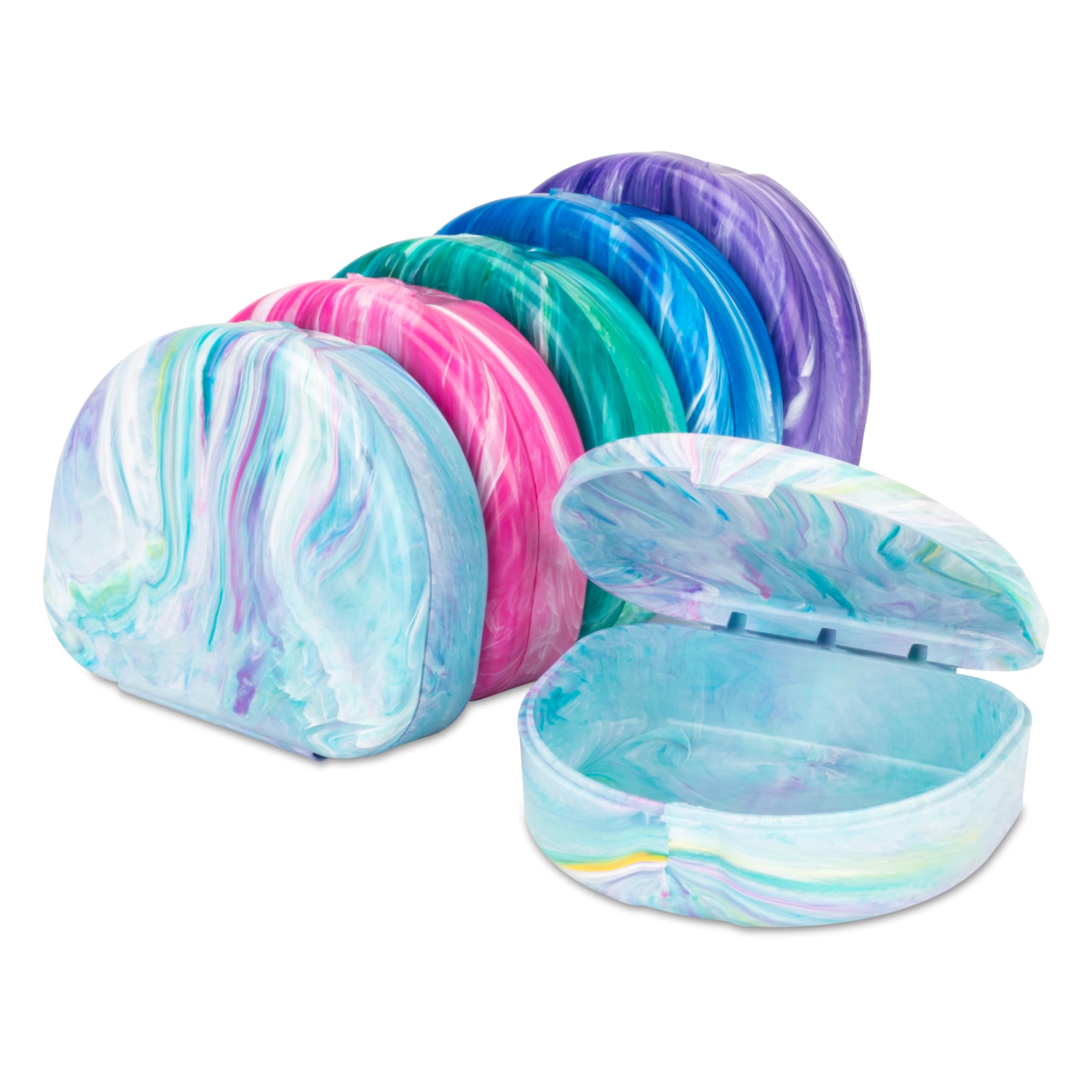 Amazon.com: Practicon Vibrant Marble Retainer Cases, Clear Aligner Case ...