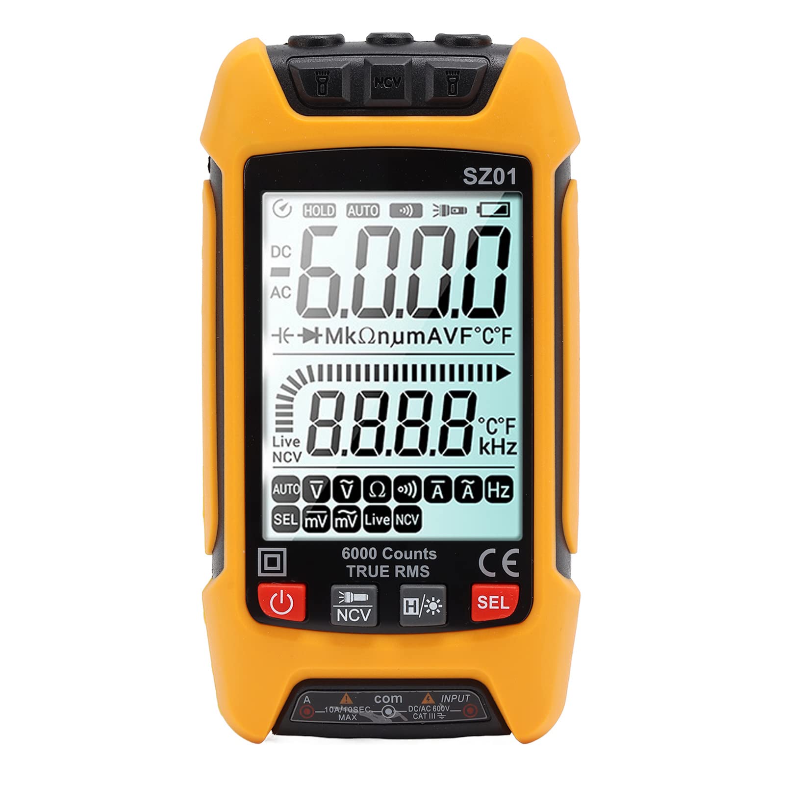 Digital Multimeter, DC AC Voltmeter, High Accuracy Automatic Fire ...