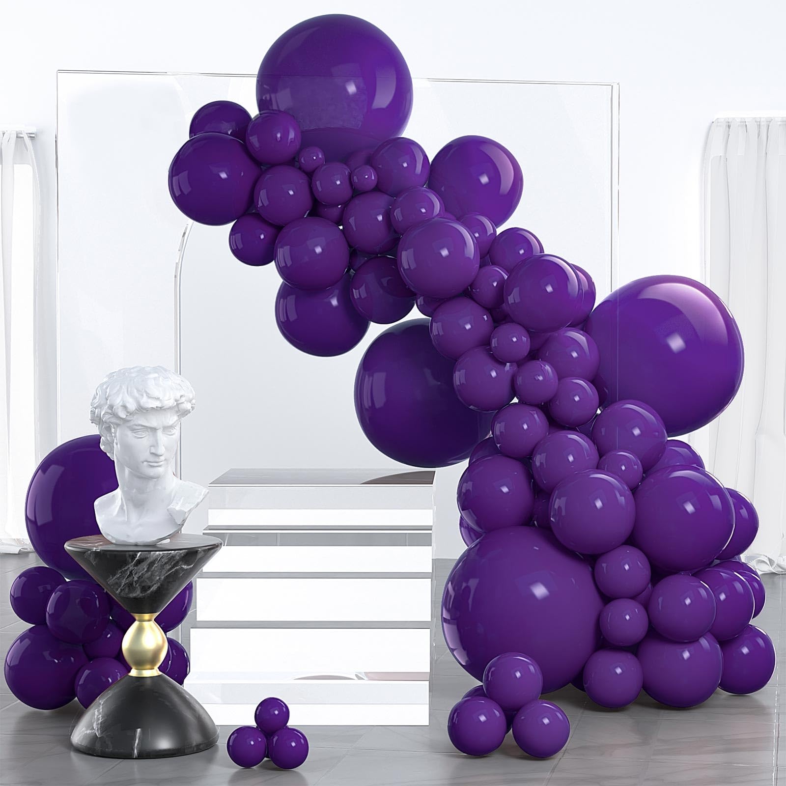 Amazon.com: PartyWoo Dark Purple Balloons 130 pcs Purple Balloons ...