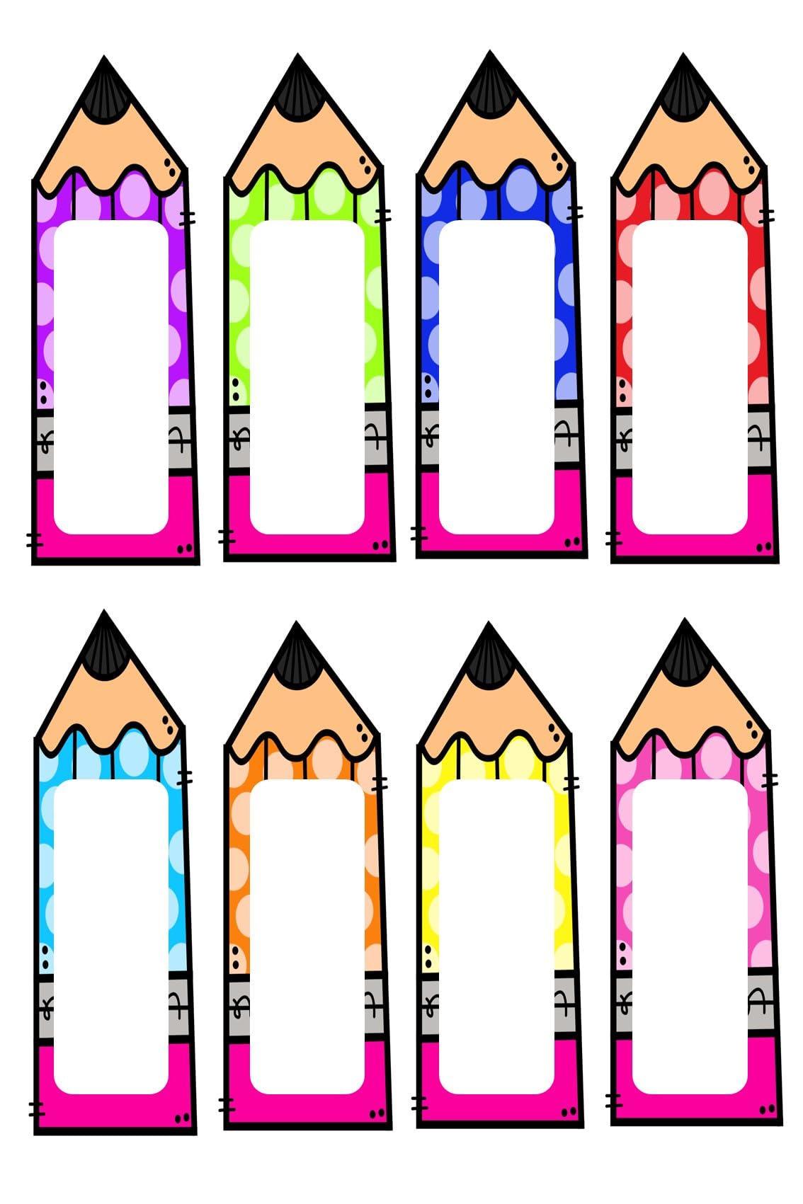 Buy Bulletin Board Set, polka pencil nametags and welcome banner, ready ...