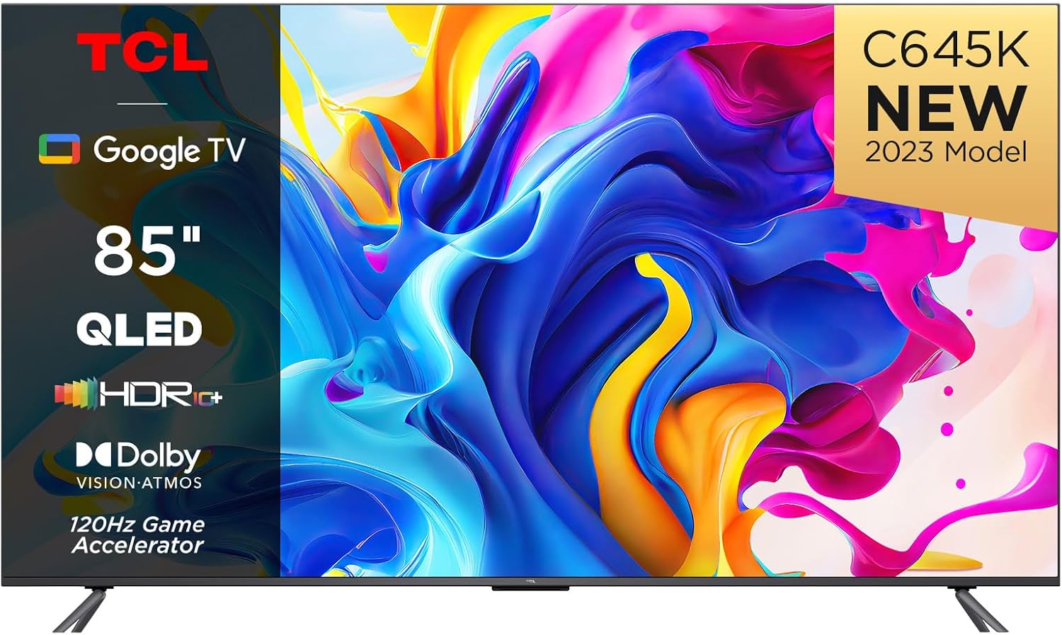 TCL 85C645K 85-inch QLED Television, 4K Ultra HD, 4K Google TV Smart TV ...