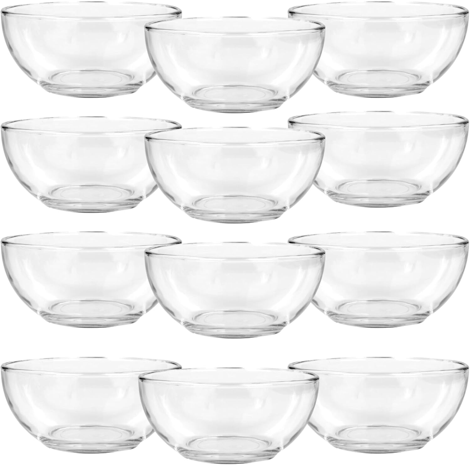 Amazon.com: Clear Glass Bowls, 6 Inches Kitchen Essentials Centerpieces ...