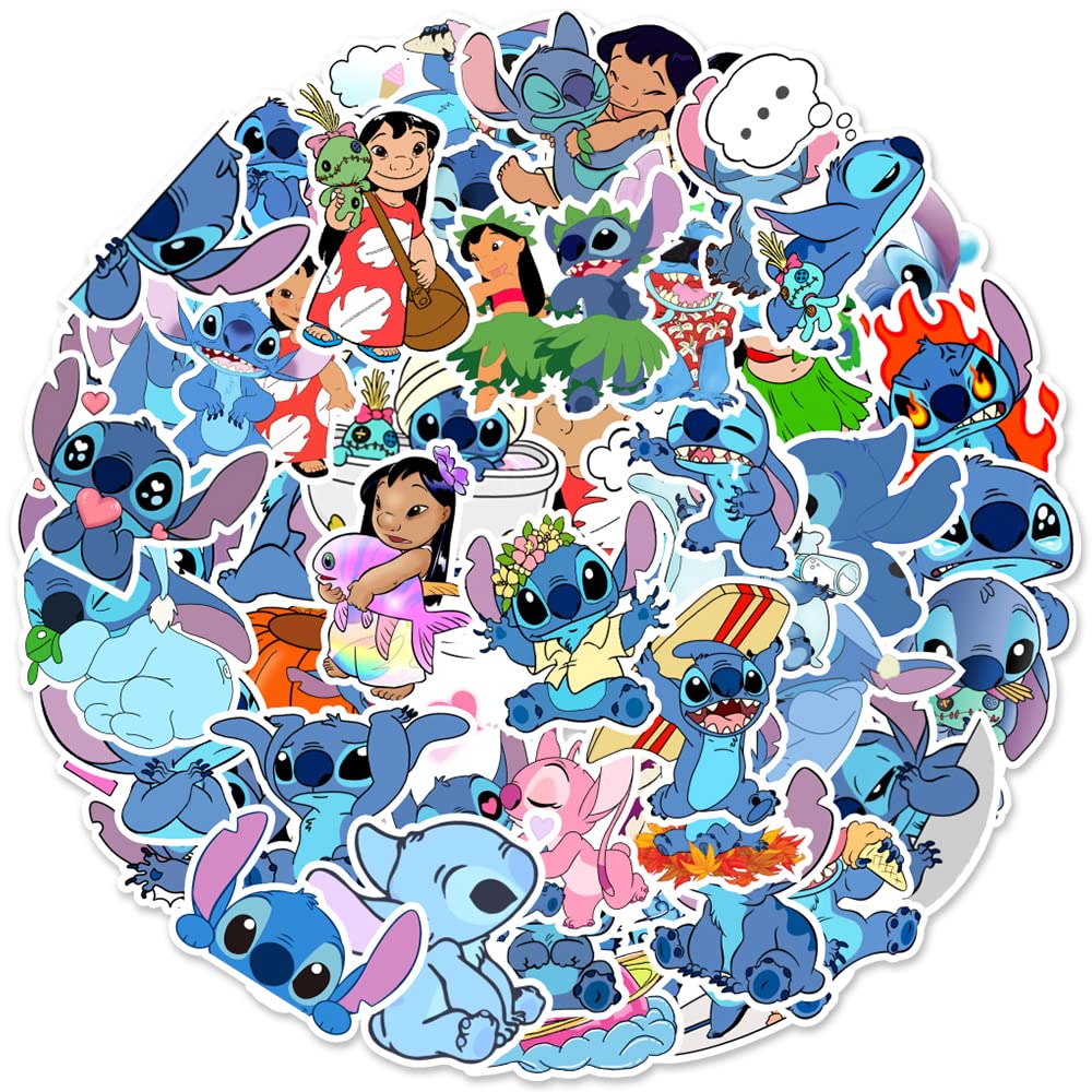 Buy 210 PCS Stitch Stickers,Cute Cartoon Lilo & Stitch Waterproof Vinyl ...