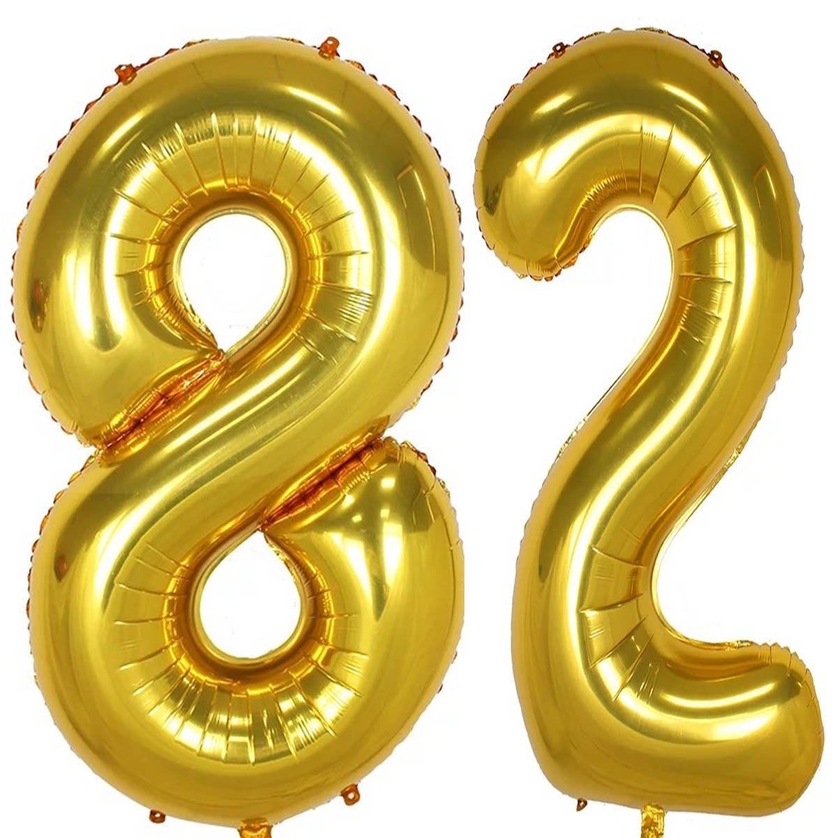 Amazon.com: 40inch Gold Foil 82 Helium Jumbo Digital Number Balloons ...