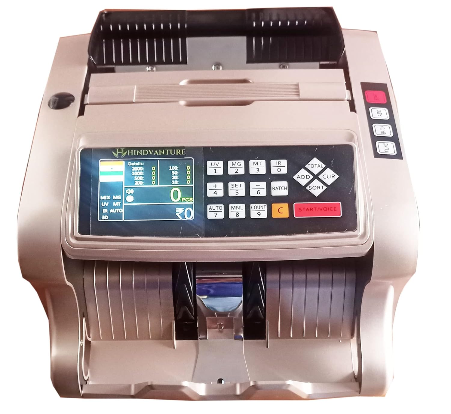 HINDVANTURE Mix Note Counting Machine Indian Currency Cash Counting ...