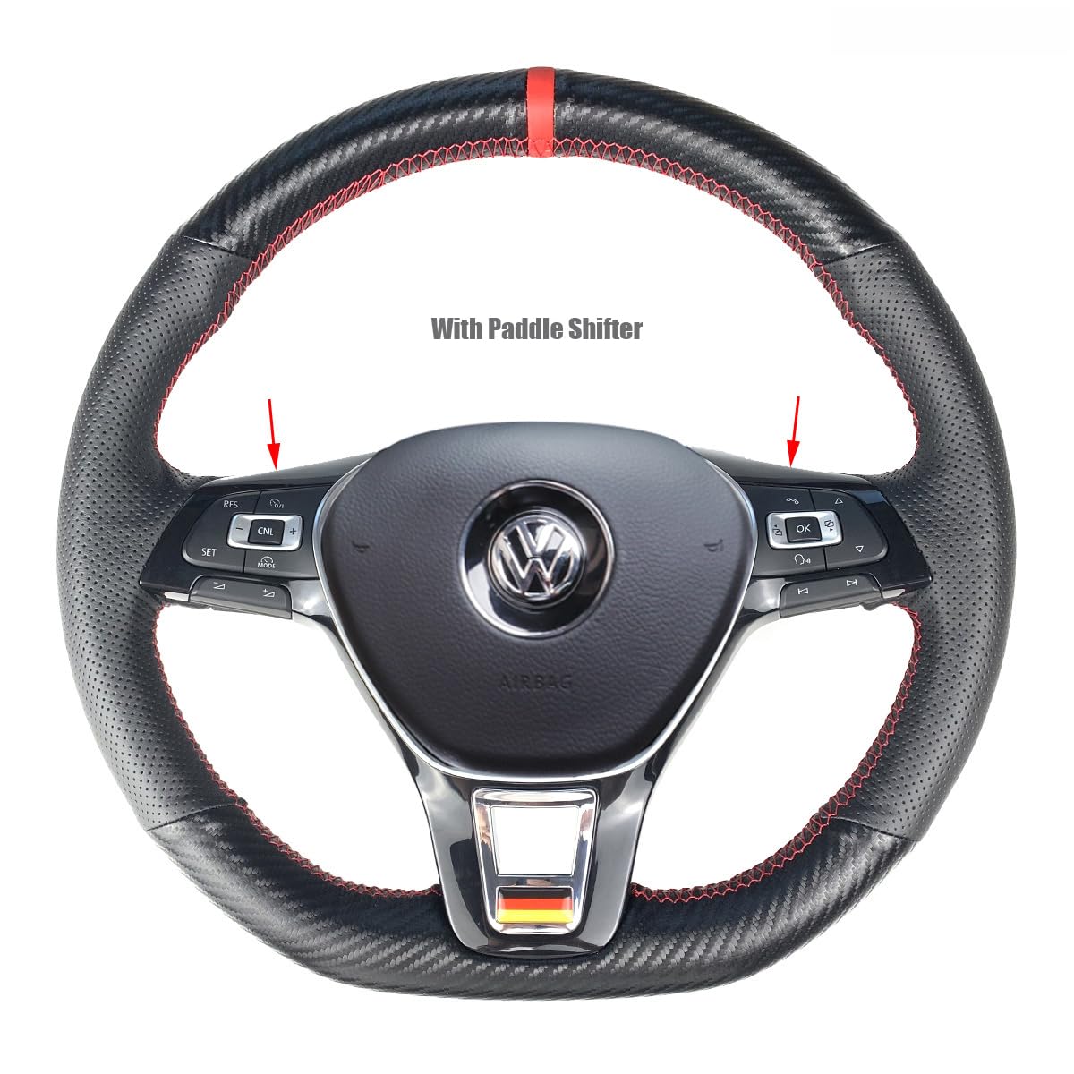 Snapklik.com : Hand-Stitch Wrap Perforated Leather&Matte Black Carbon ...